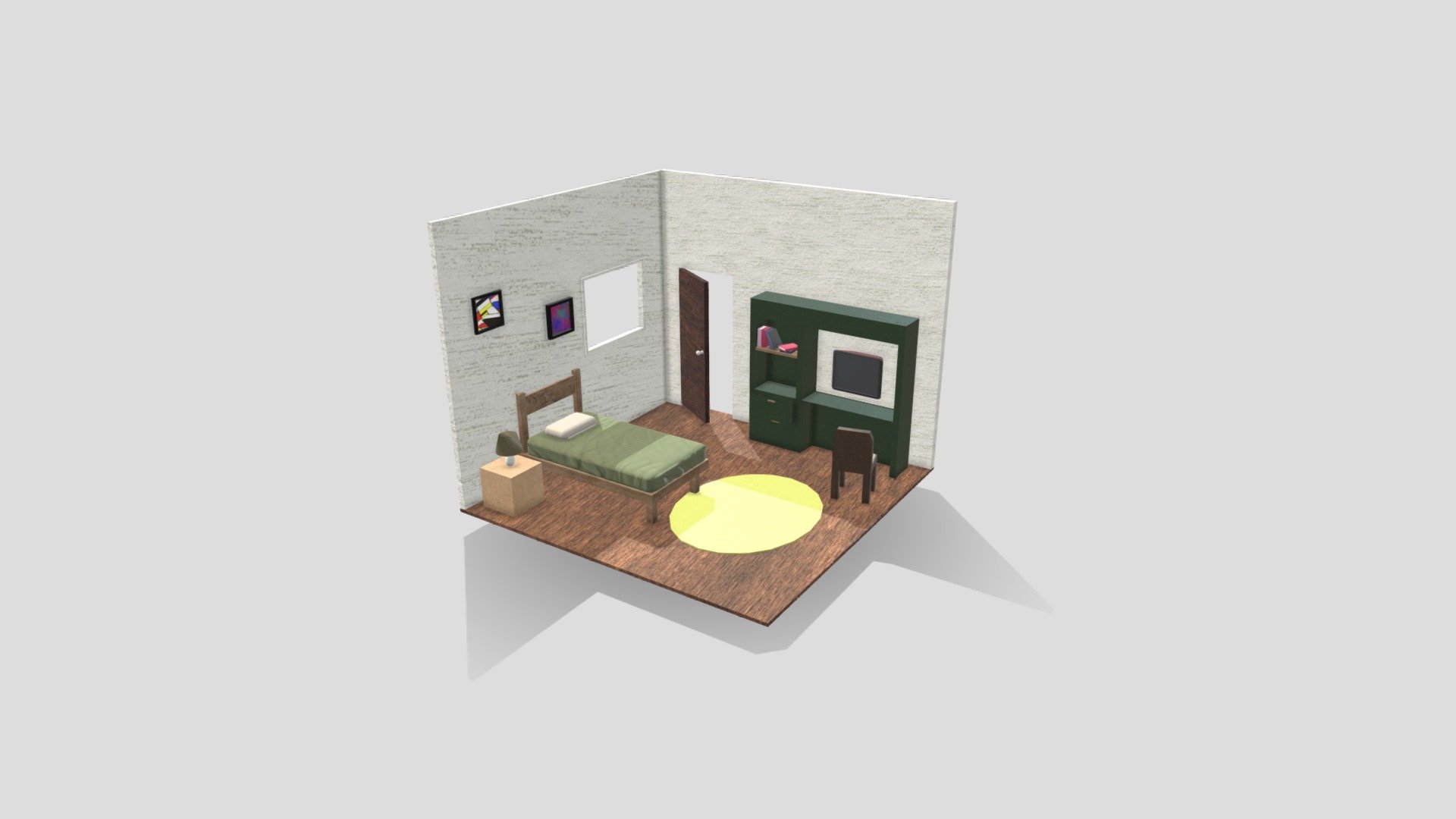 quarto moderno - 3D model by ariane.fs377 [9fdc37d] - Sketchfab