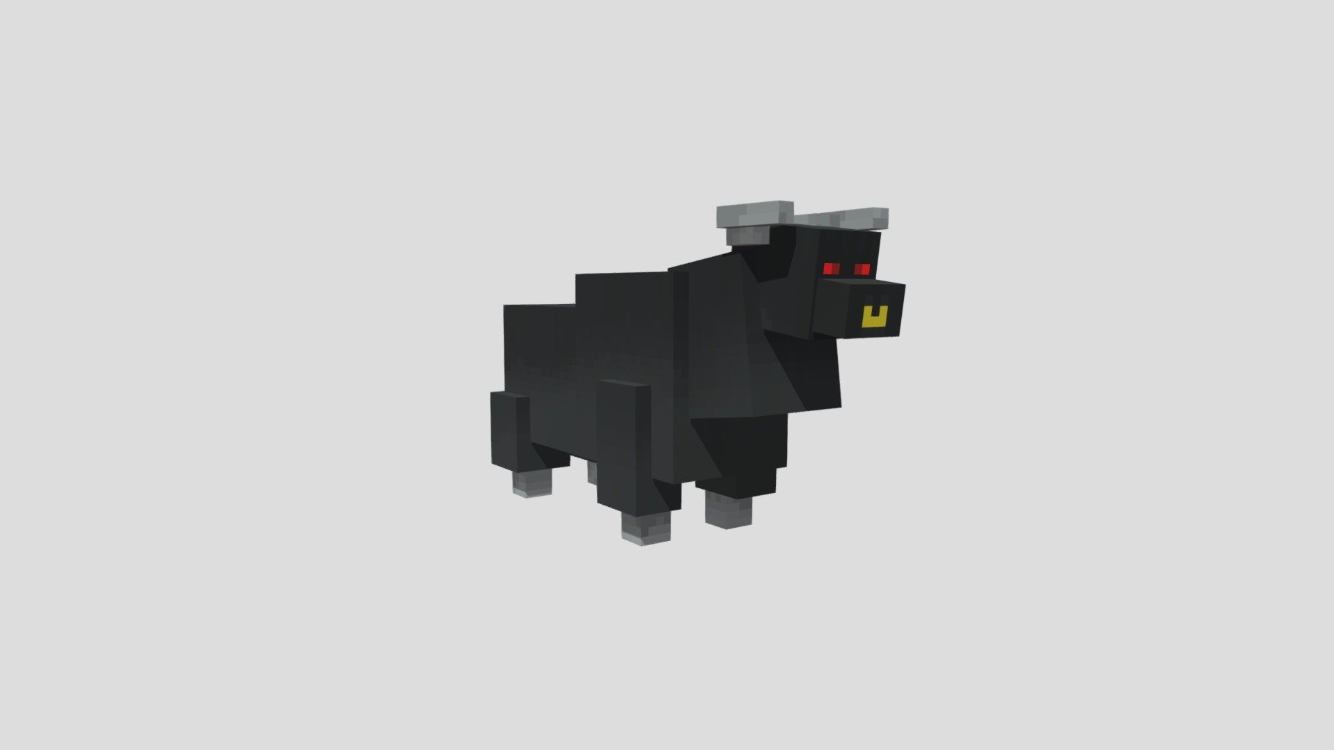 Minecraft Bull - 3D model by nap0 [9fdce96] - Sketchfab