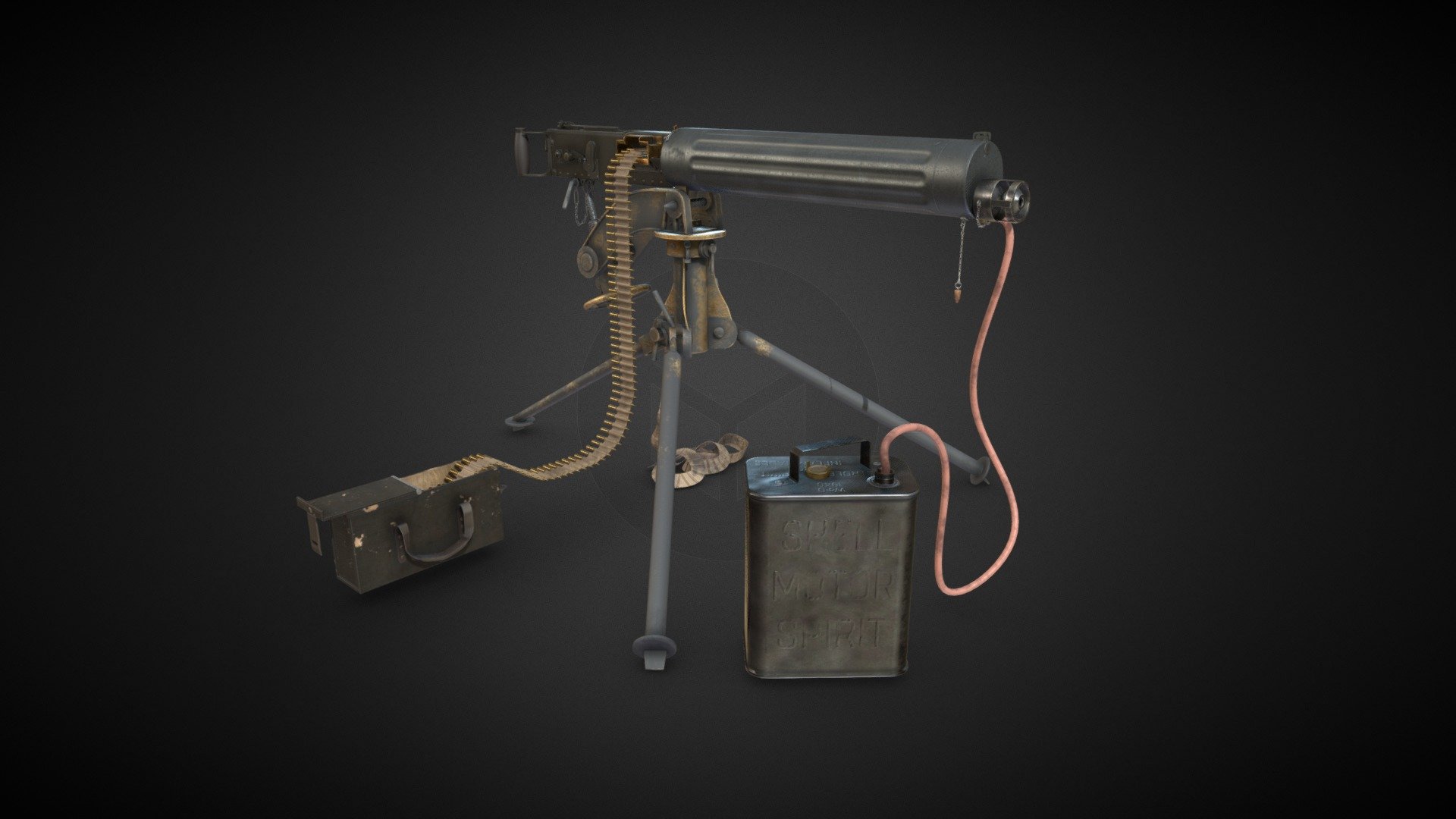 Vickers Machine Gun - 3D model by Megan Anderchuk (@MAnderchuk ...