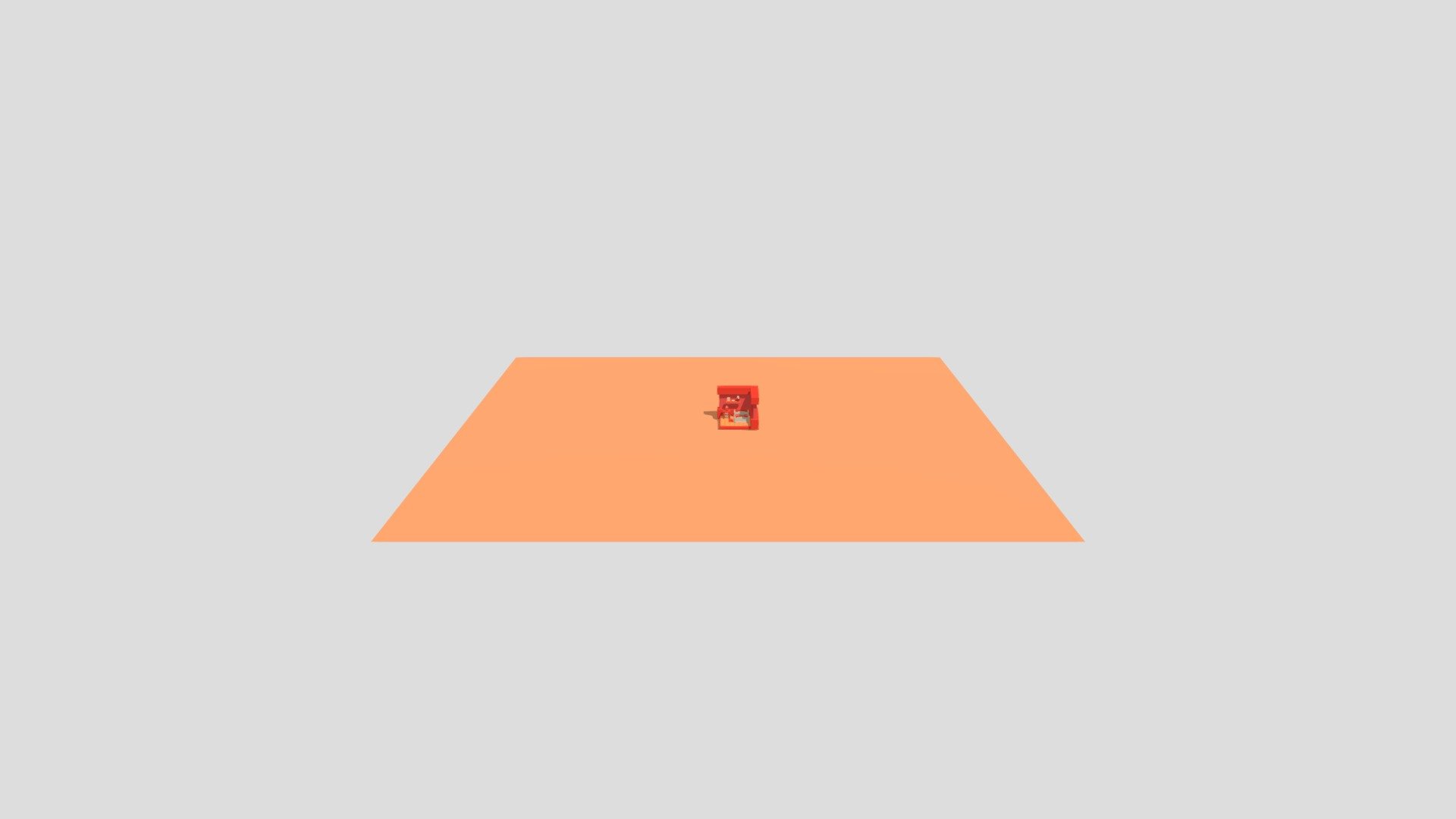 Red Isometric Room! - 3D model by T.J
