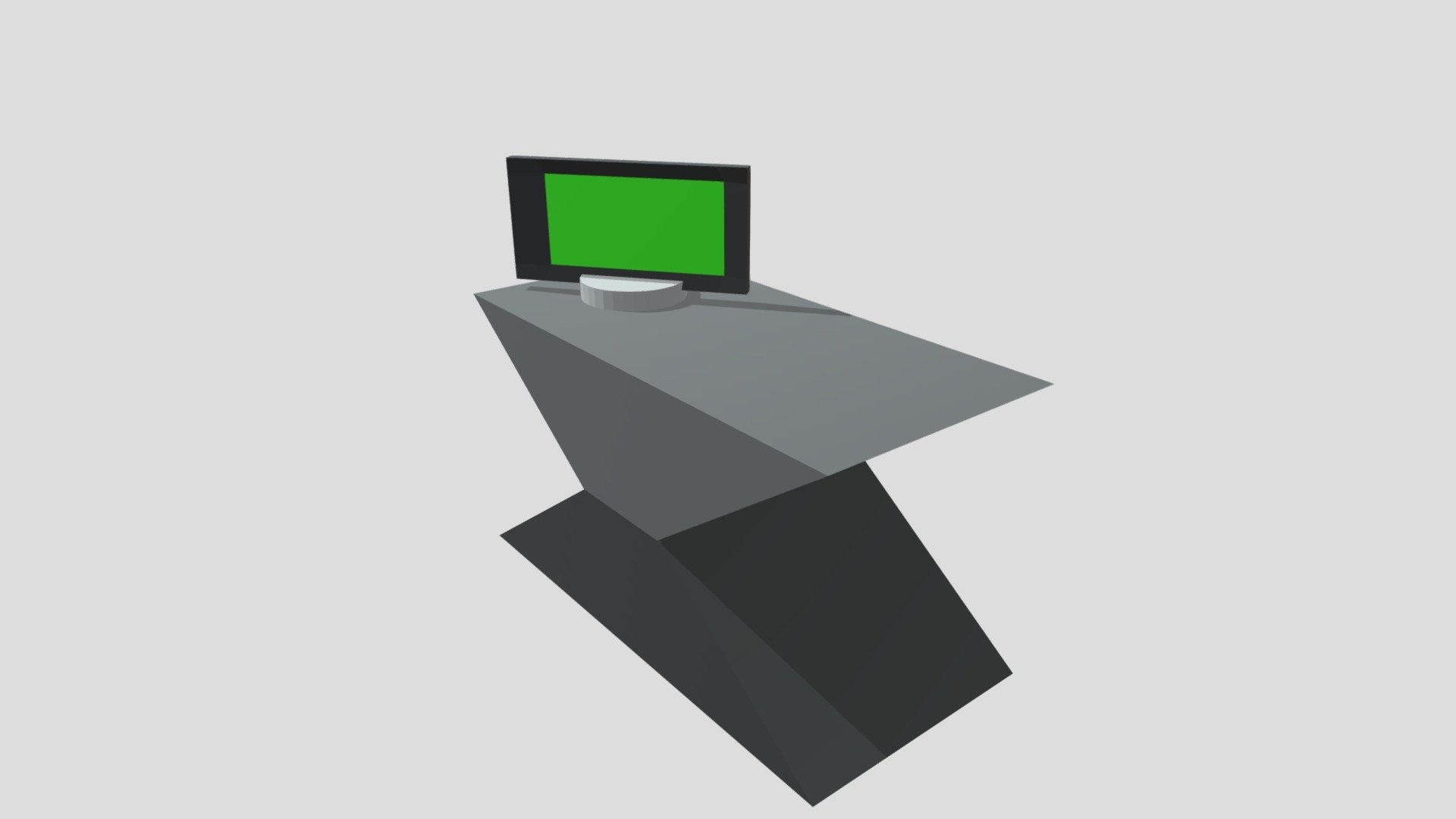 Desk With Monitor - Download Free 3D model by Colton's World ...