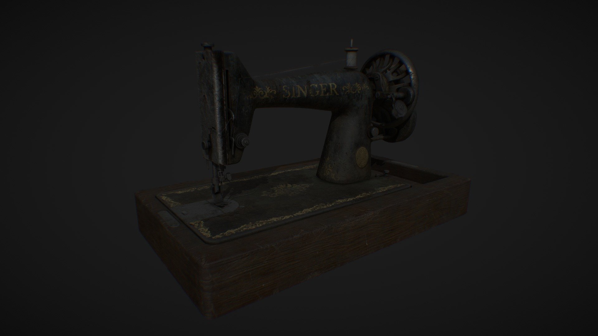 Old Singer Sewing Machine - 3D model by Alina Likhnekevich (@alinkaL ...