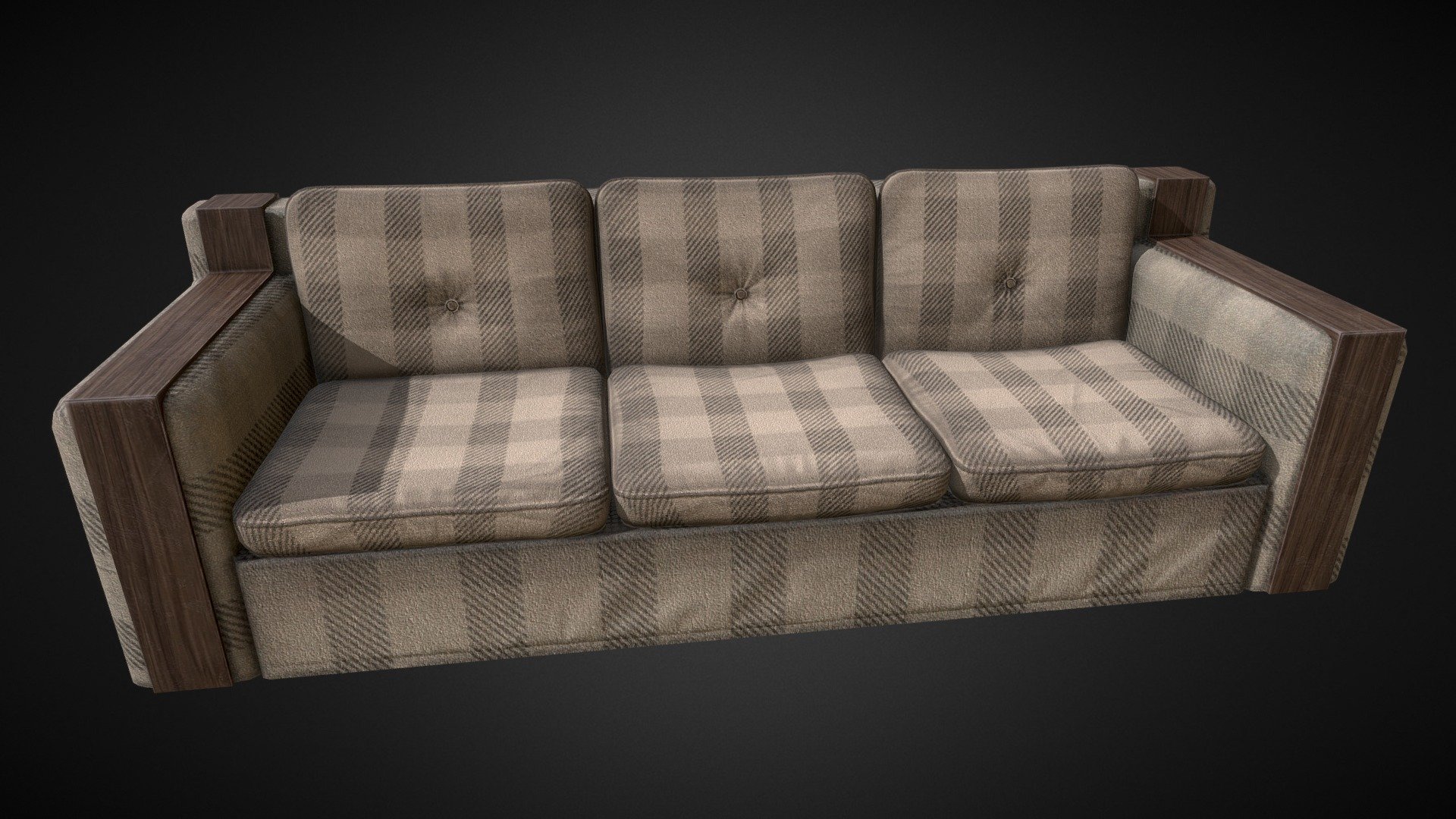 Old Plaid Sofa - Download Free 3D model by lena-wachs [9feaf83] - Sketchfab