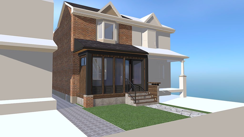 08-28 Front Porch Opt2 01182016 - 3D model by Cadaxx Design (@cadaxx ...