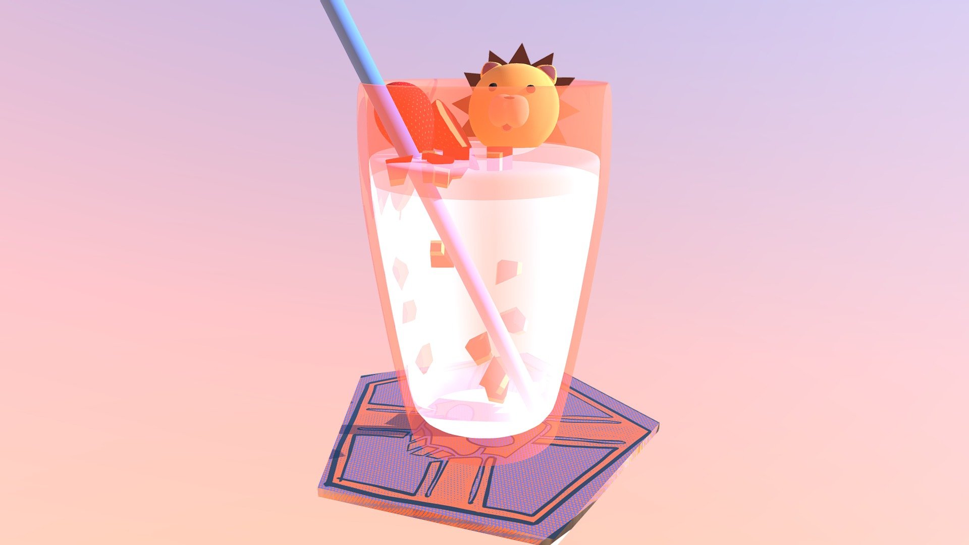 Ichigo Classic - Bleach Strawberry Milkshake - 3D model by Mima ...