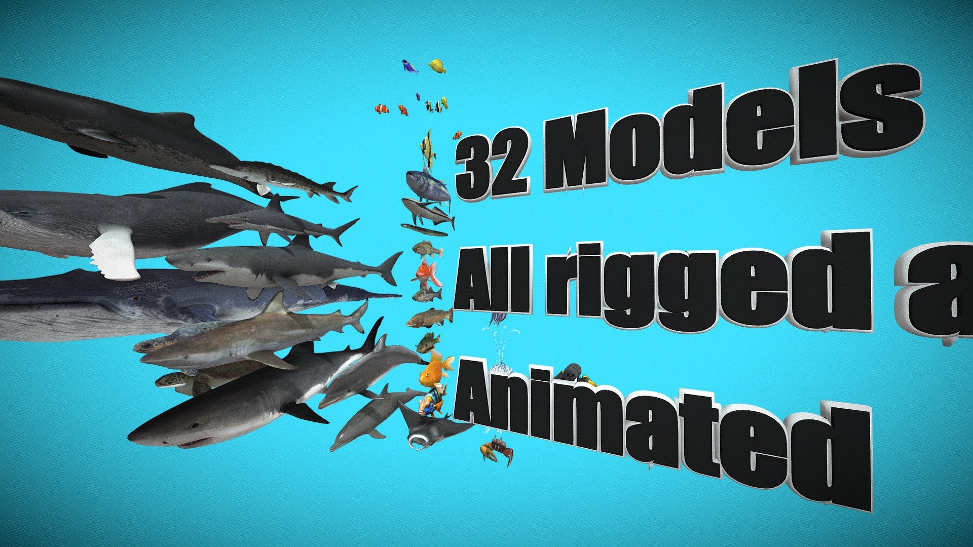 Sea Animals Mega Pack - 3D model by Mostafa Ebrahim ...
