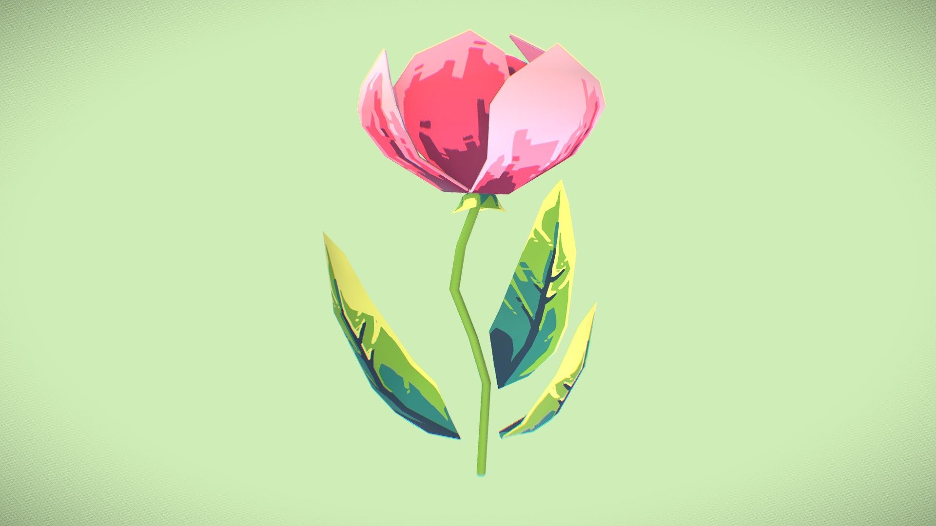 Stylized Flower - 3D model by Pinkfeather [9ff5da8] - Sketchfab