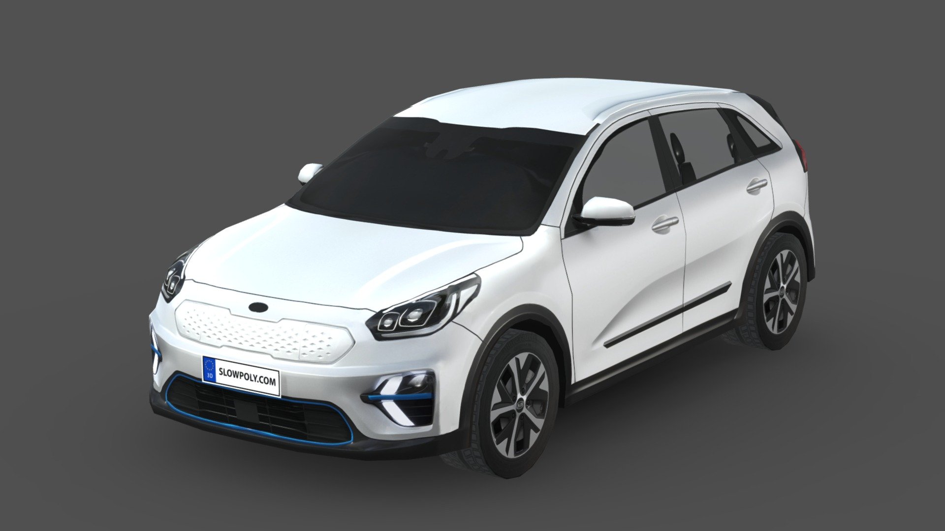 Kia Niro EV - Buy Royalty Free 3D model by slowpoly [9ffa330] - Sketchfab Store