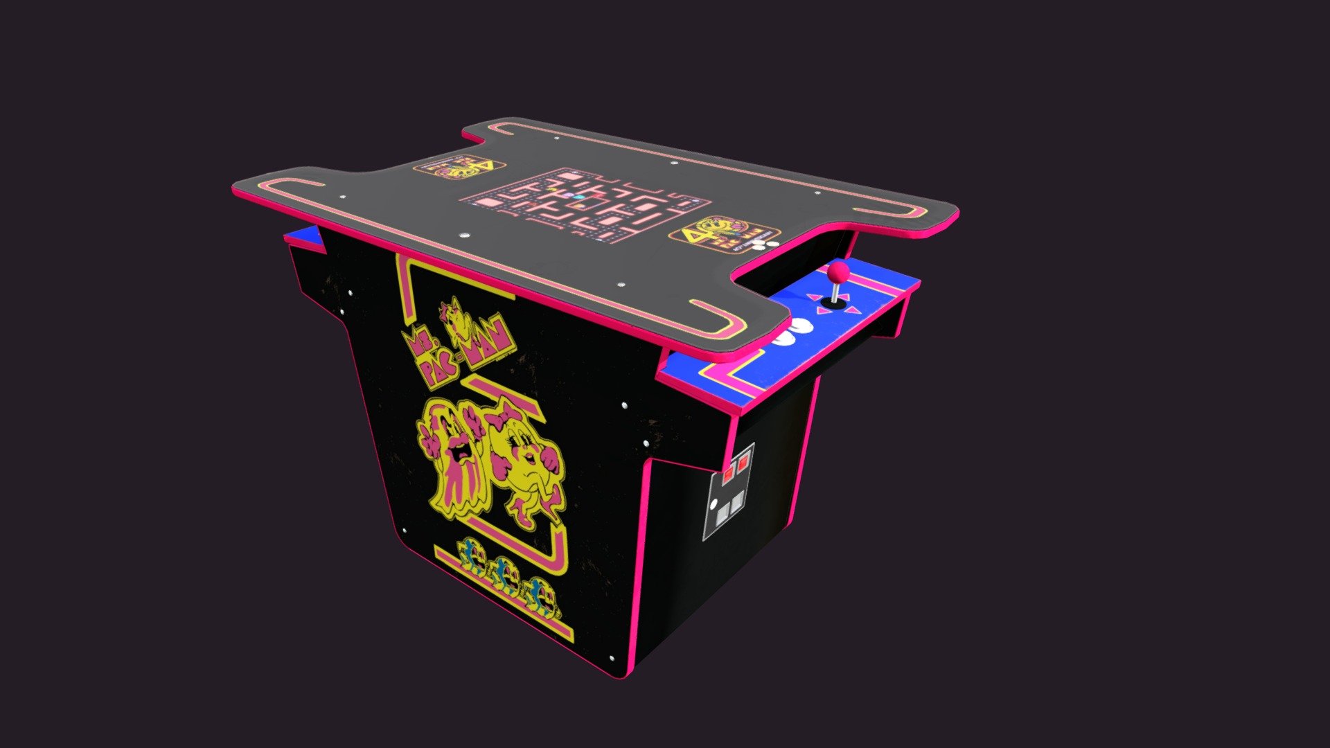 Ms.Pac-Man Arcade Cabinet - 3D model by Kaleb Mortenson (@kmortenson ...