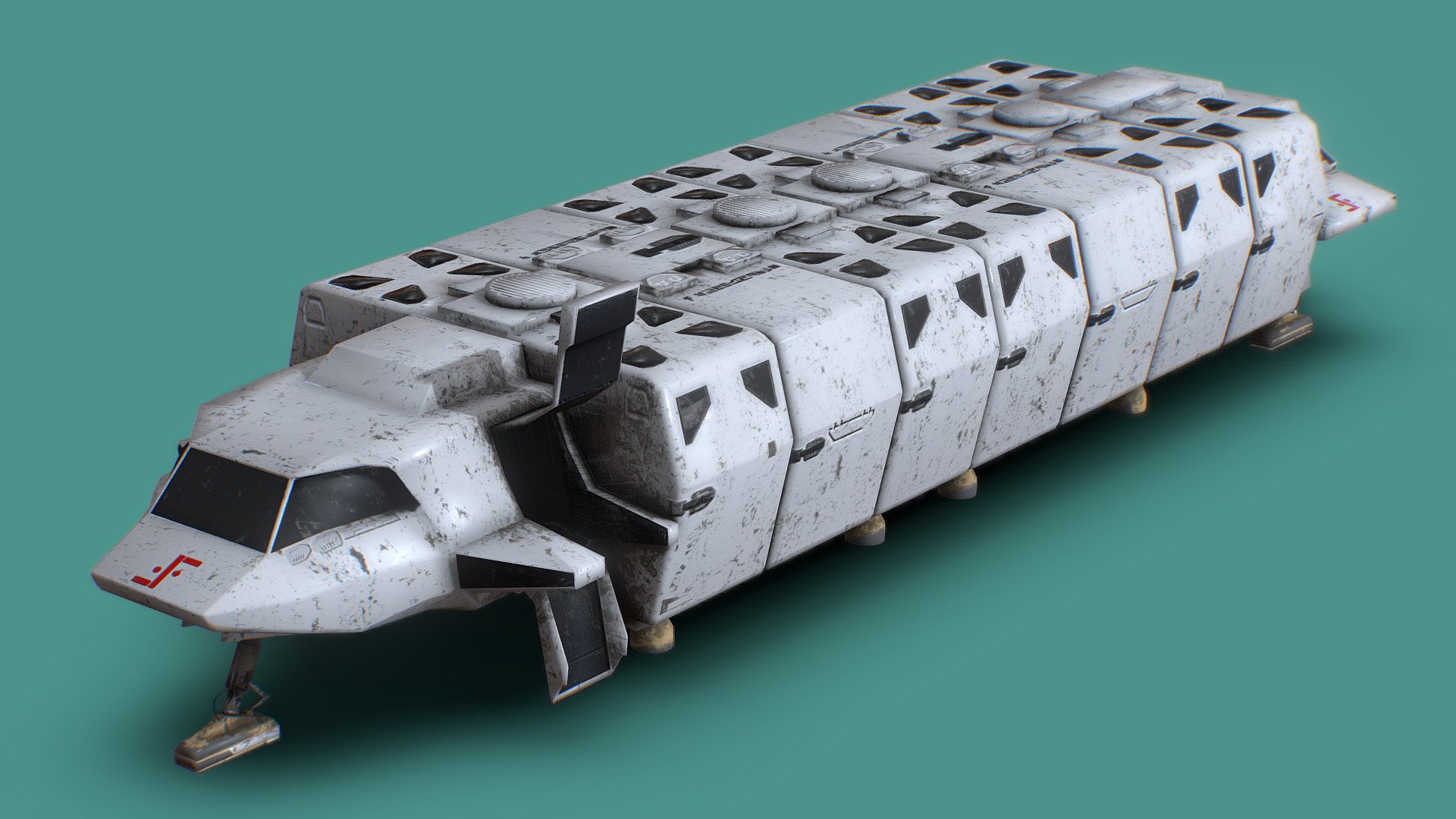 Visitors Large transport shuttle - Buy Royalty Free 3D model by ...