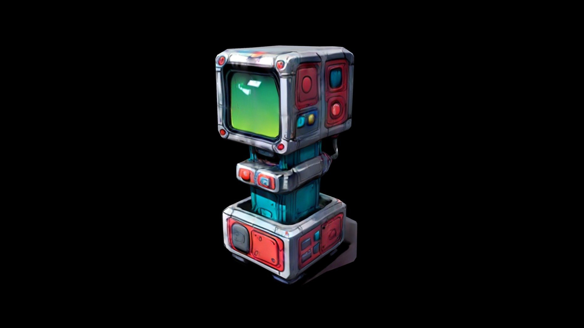 A futuristic, colorful device designed for navig - Download Free 3D ...