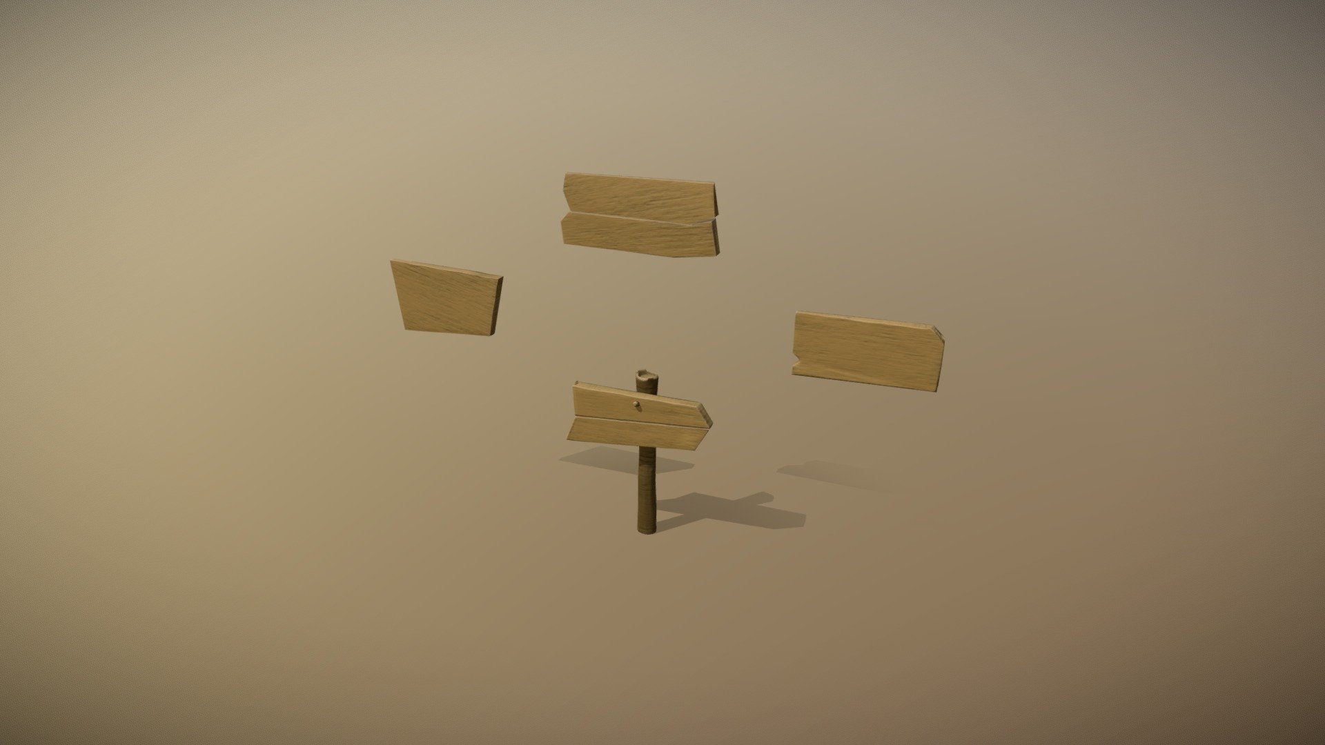 Wooden Signs (Stylized Lowpoly) - Buy Royalty Free 3D model by Asgart ...