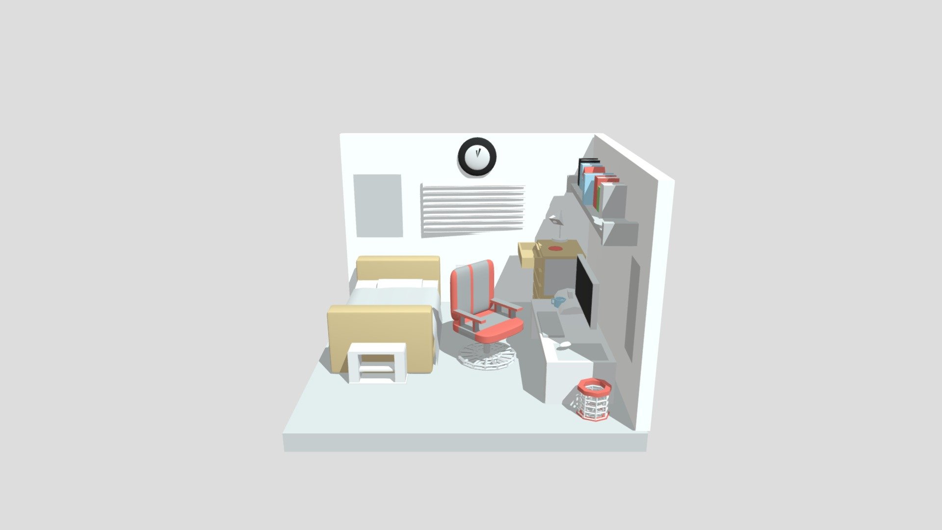 Room Sample Assignment - 3D model by Aazka_Iqbal [a0070c6] - Sketchfab