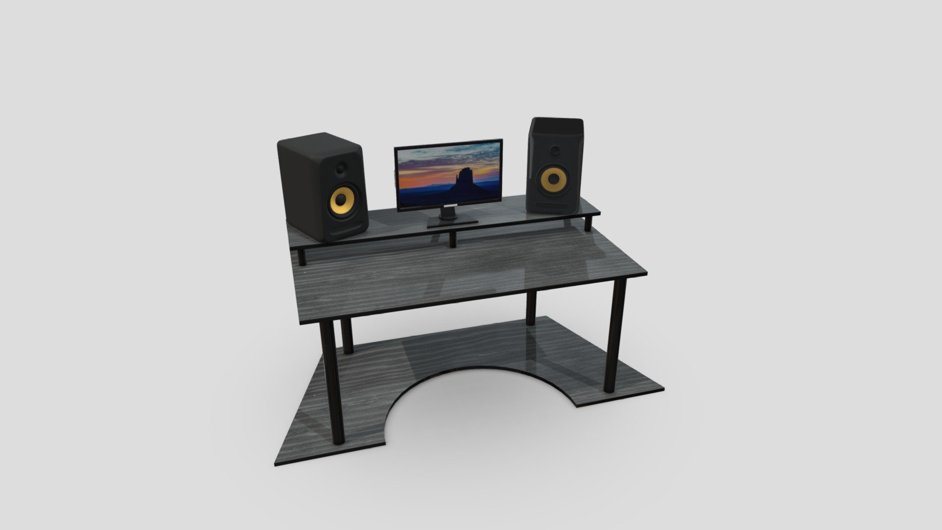 Recording Studio Desk - Download Free 3D model by sevenstudiocolombia ...