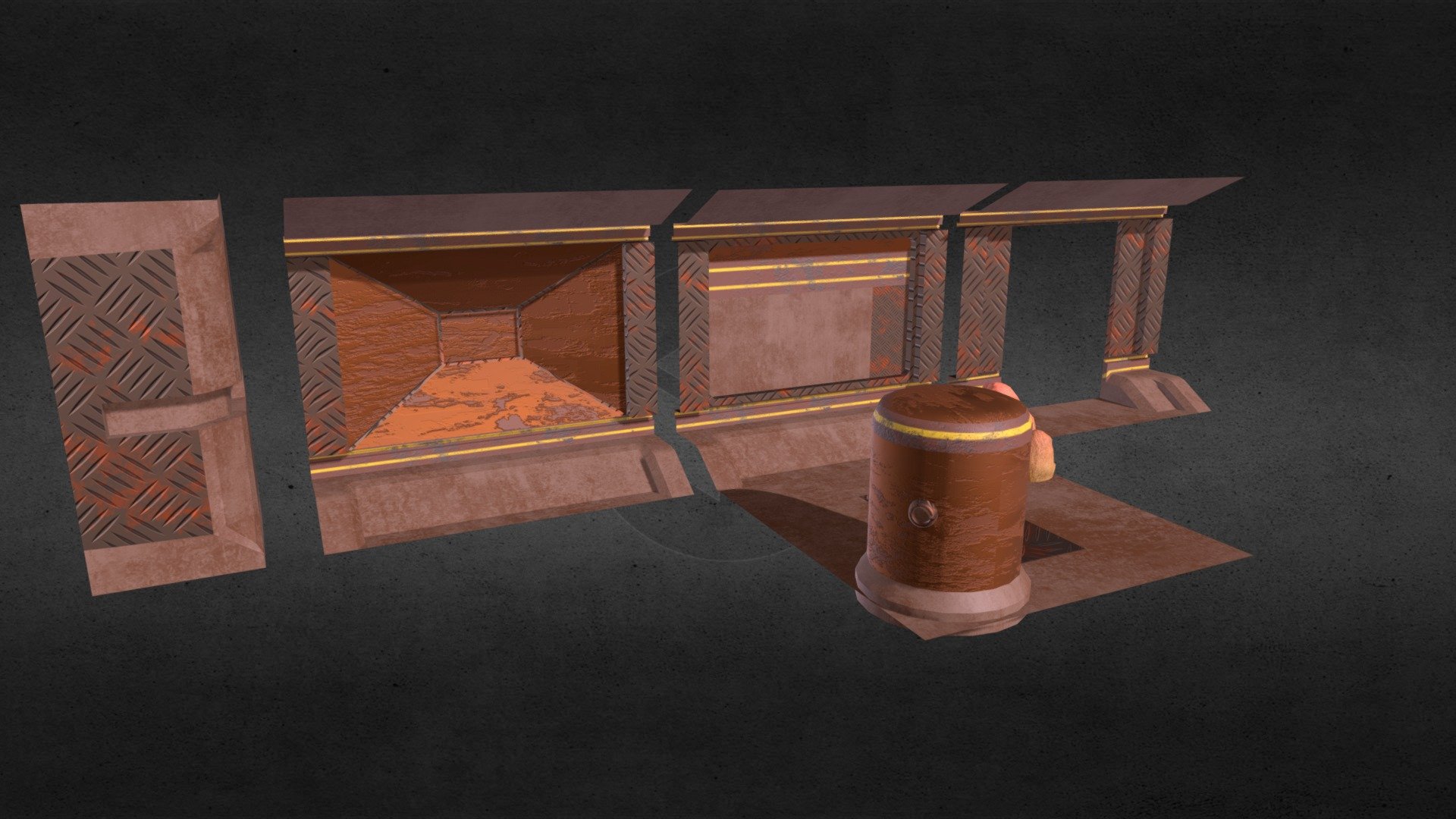 Modular Boiler Room - 3D model by Jane Puryear (@JanePuryear) [a00b272 ...