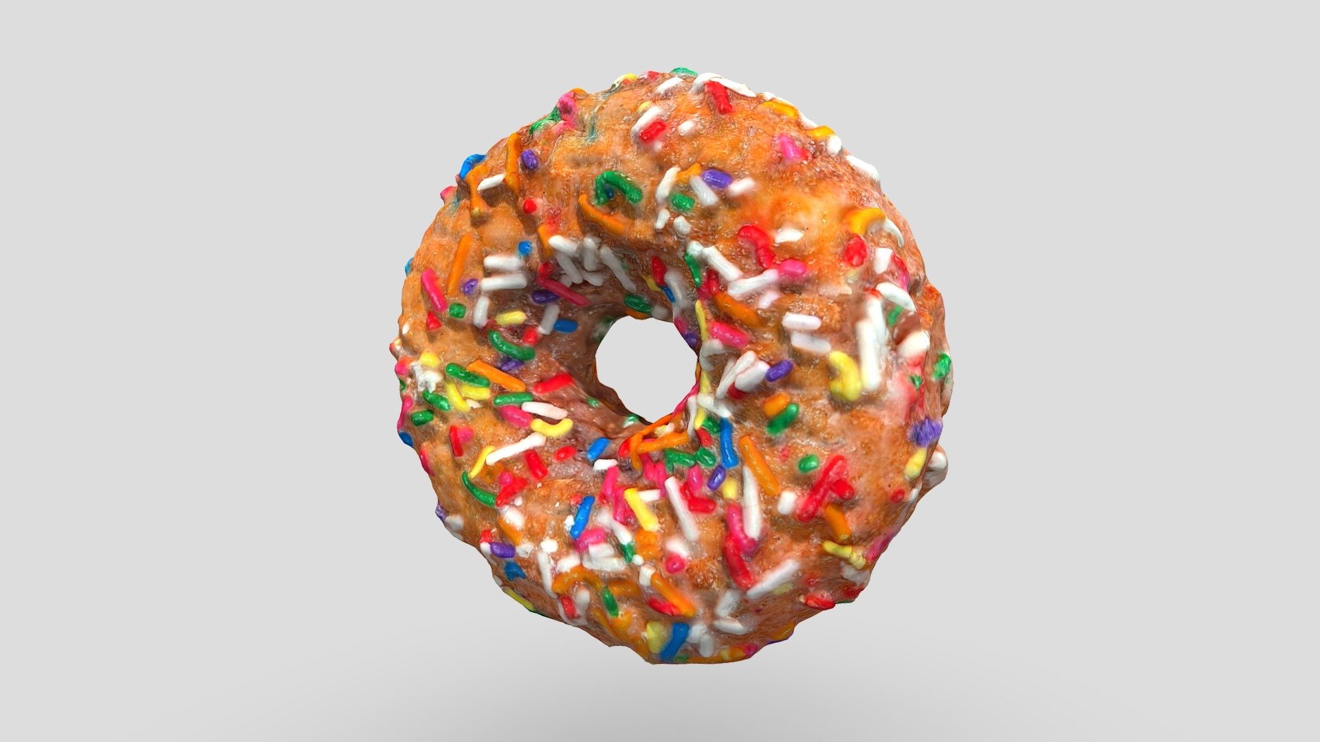 Realistic Sprinkled Doughnut scan - Download Free 3D model by Austin ...