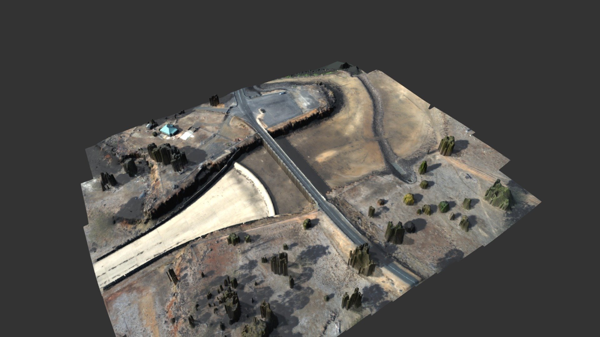 Lake Eppalock Weir - No Water (Dry/Drought) - 3D model by Bendigo ...