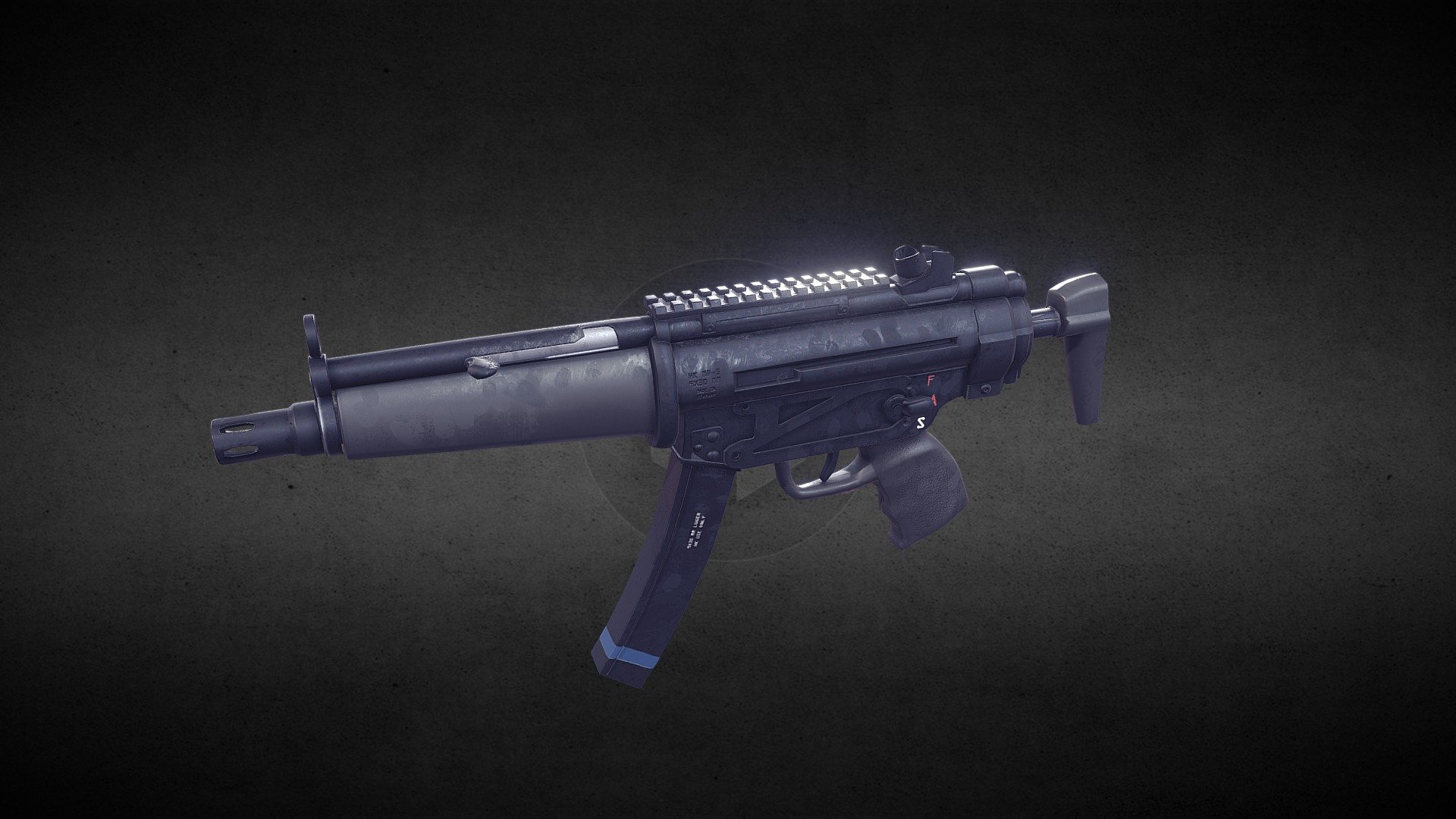 MP5A6 Submachine-gun - 3D model by Will Preston (@willprestongames ...