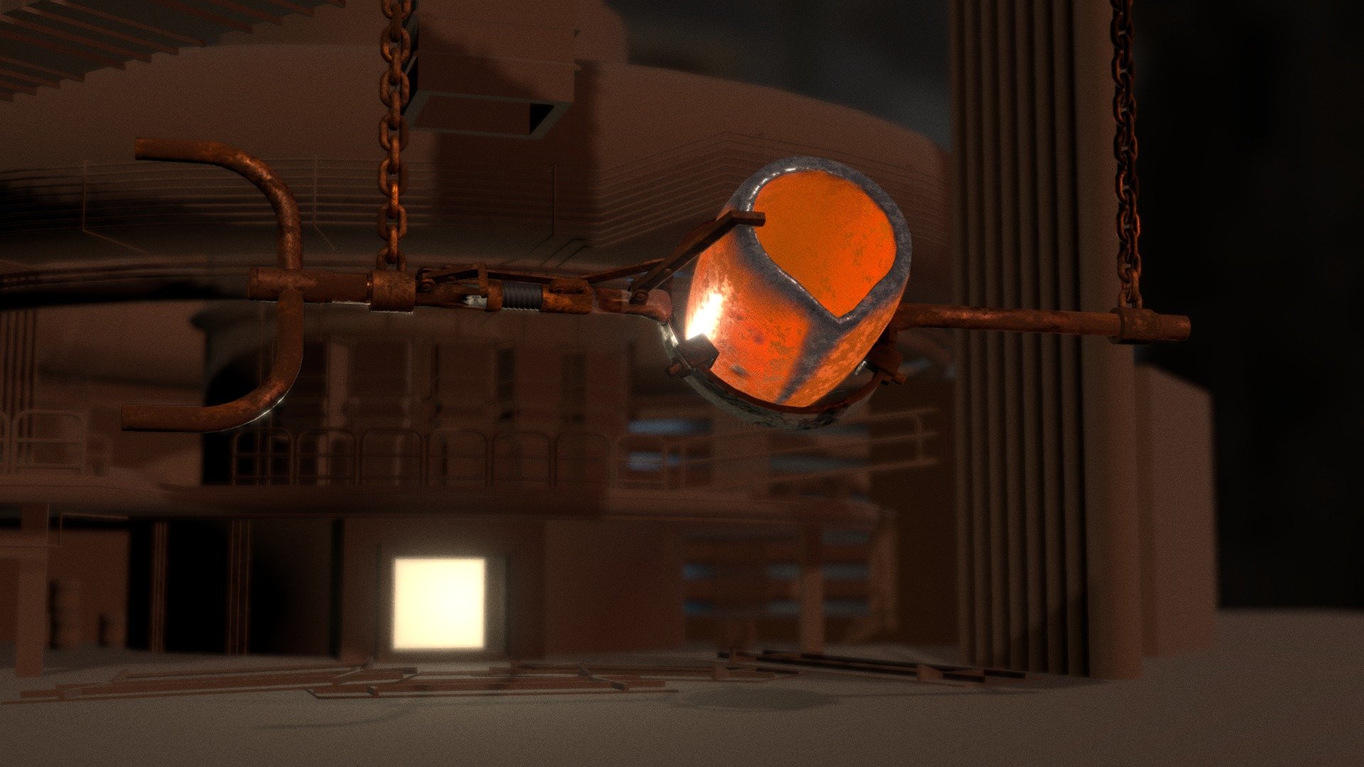 Factory with Crucible - Download Free 3D model by lumpapps [a014174] - Sketchfab