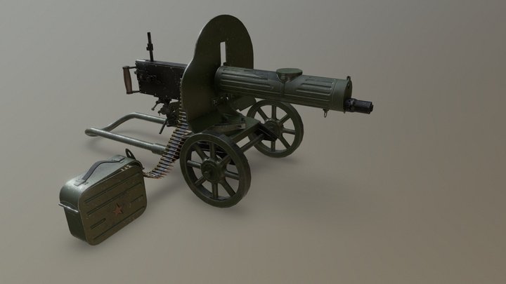 Maxim-gun 3D models - Sketchfab
