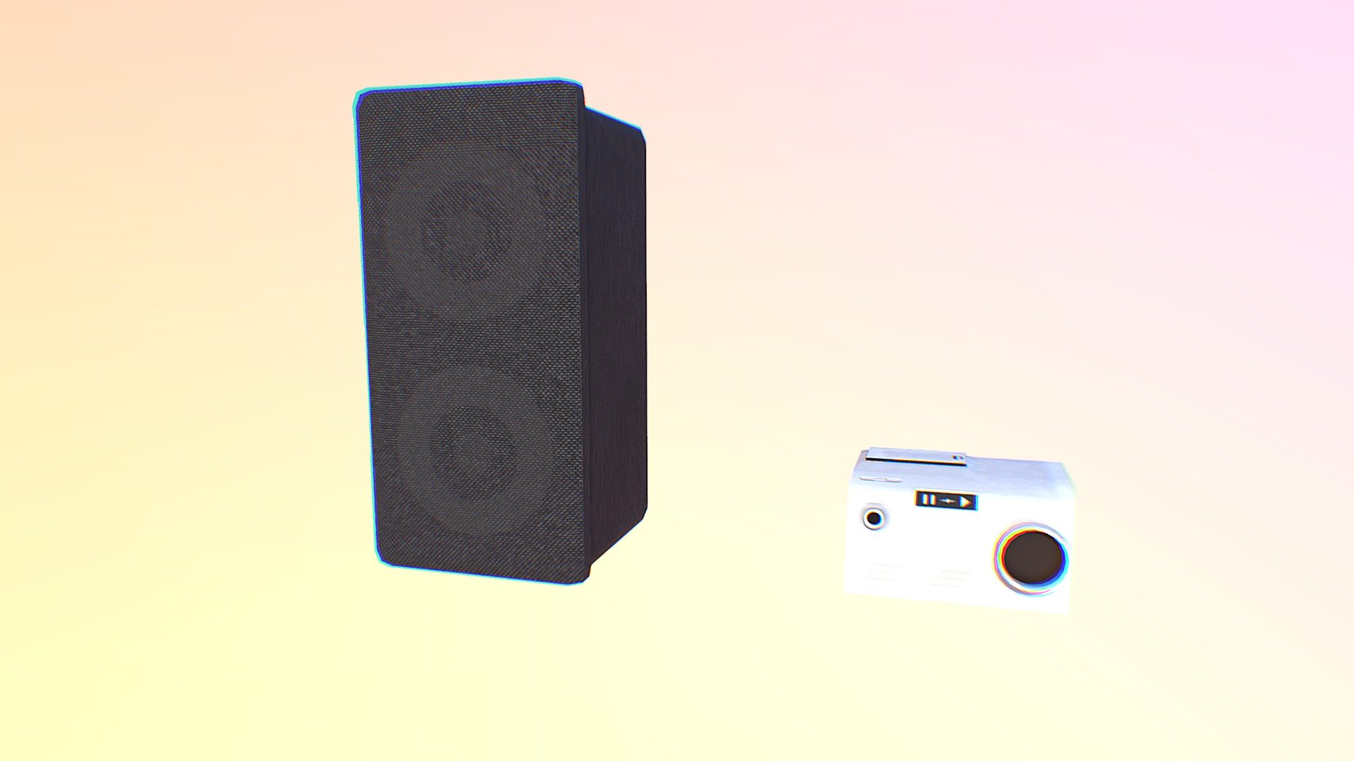 Stereo&Projector - 3D model by Randyr1444 (@Randyr14) [a01dd15] - Sketchfab