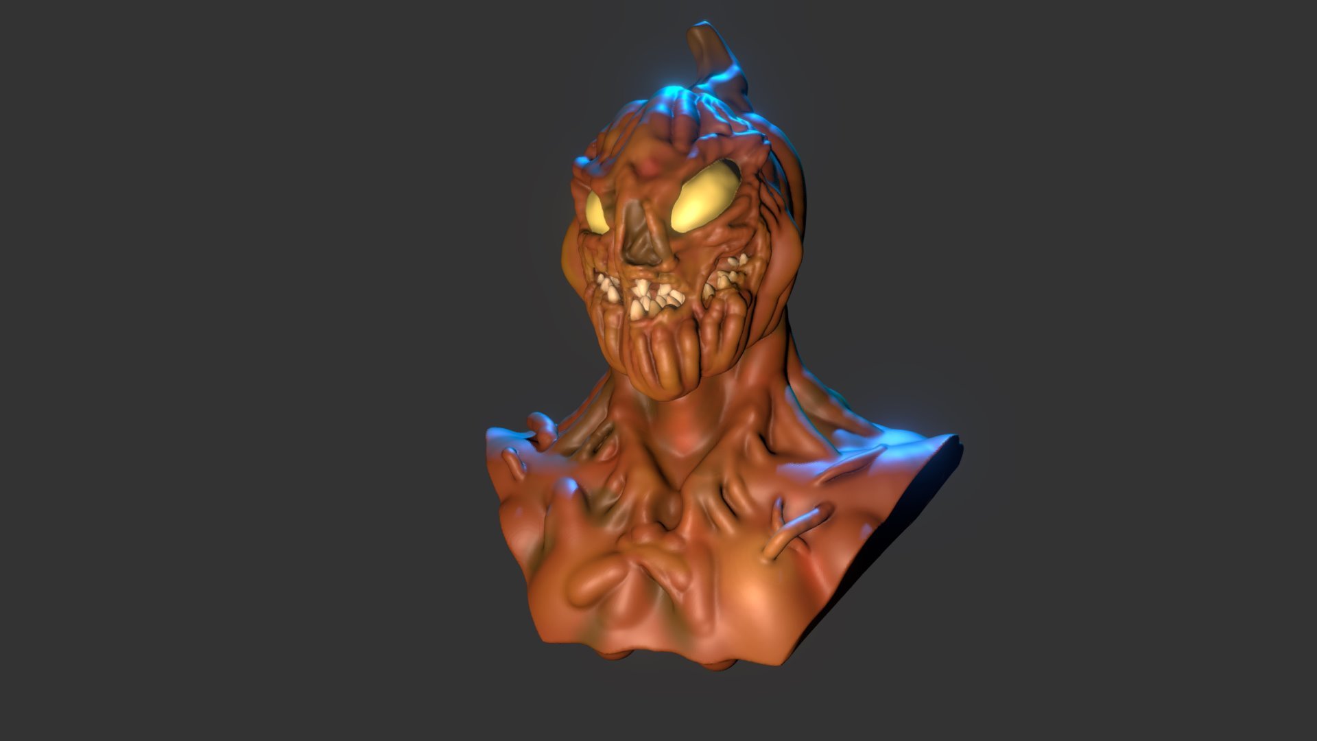Pumpkin monster - 3D model by MoonRhythm [a01e73a] - Sketchfab