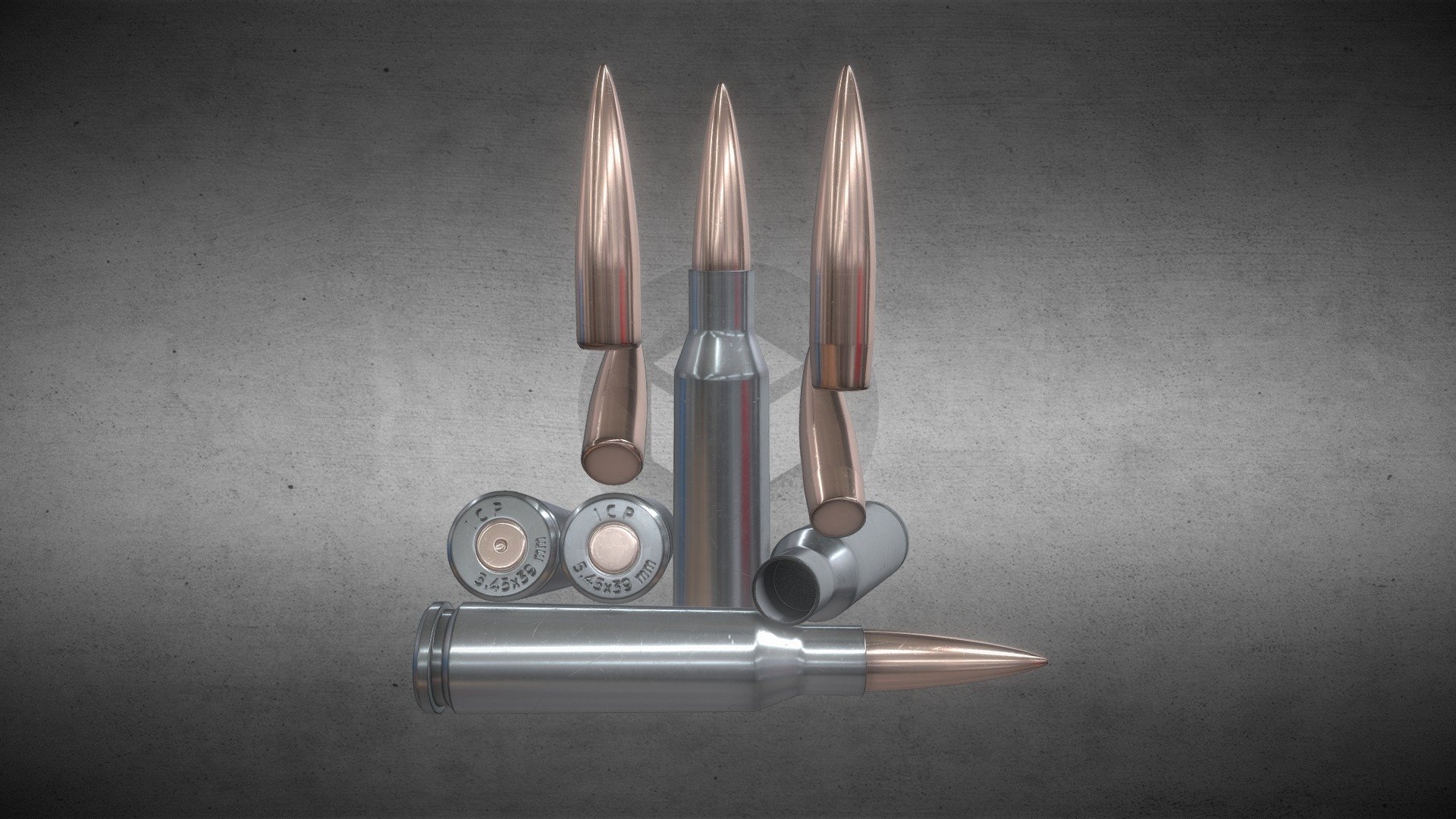5.45x39mm Cartridge - 3D model by BayernMaik [a025855] - Sketchfab