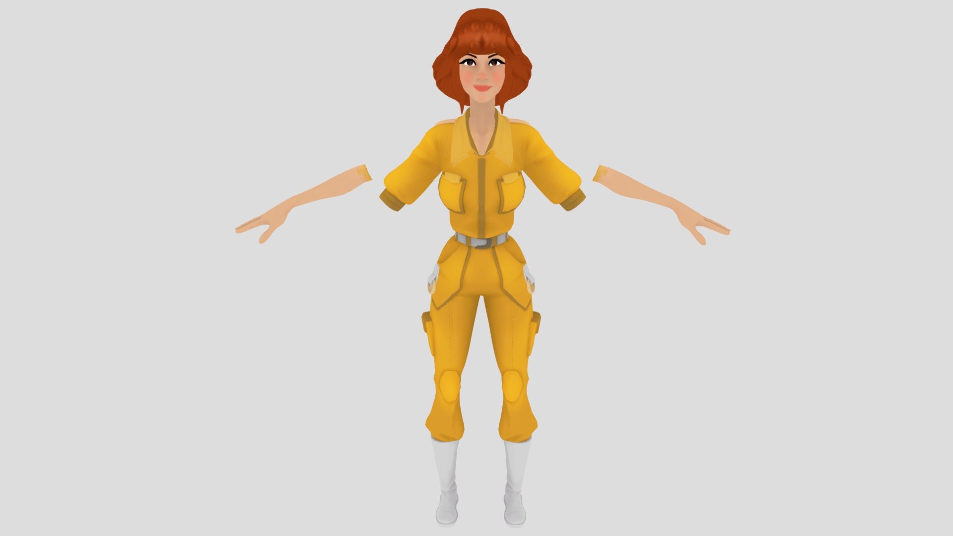 Nickelodeon All Star Brawl April O’Neil - 3D model by SMF Features ...
