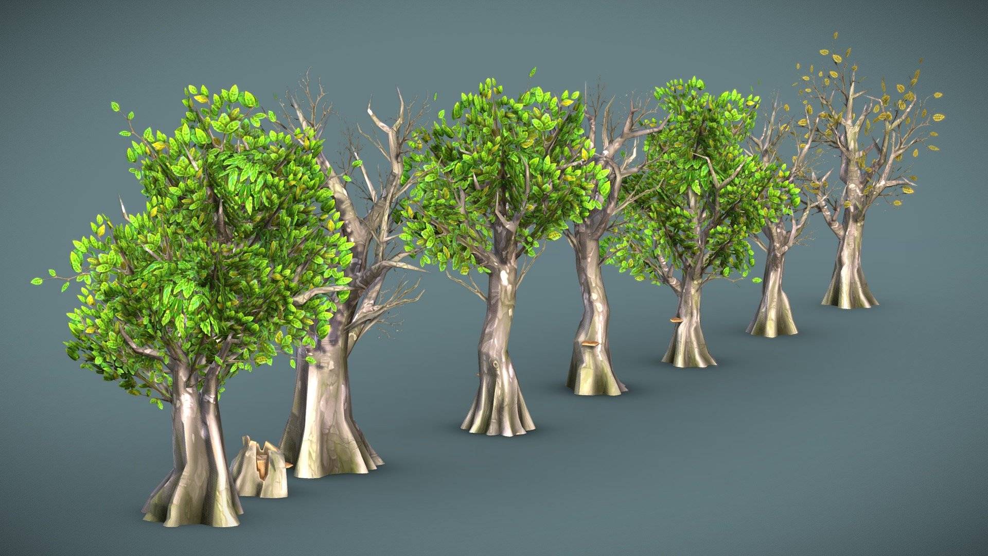 Tree Set - Buy Royalty Free 3D model by BeardenInc [a027e07 ...