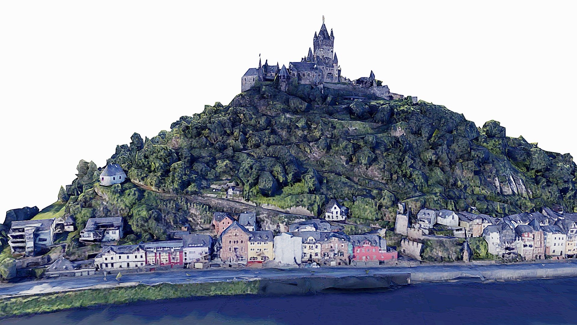 Cochem Castle,scan,map,landscape - 3D model by SENSIET (@asensio ...