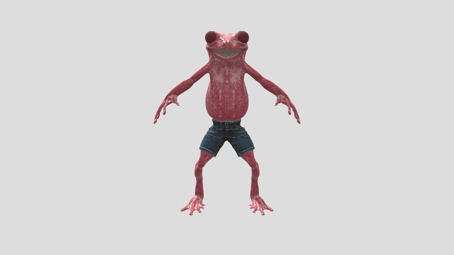 Frog with Creature tongue skin - 3D model by m4r4m4r4 [a028d0a] - Sketchfab
