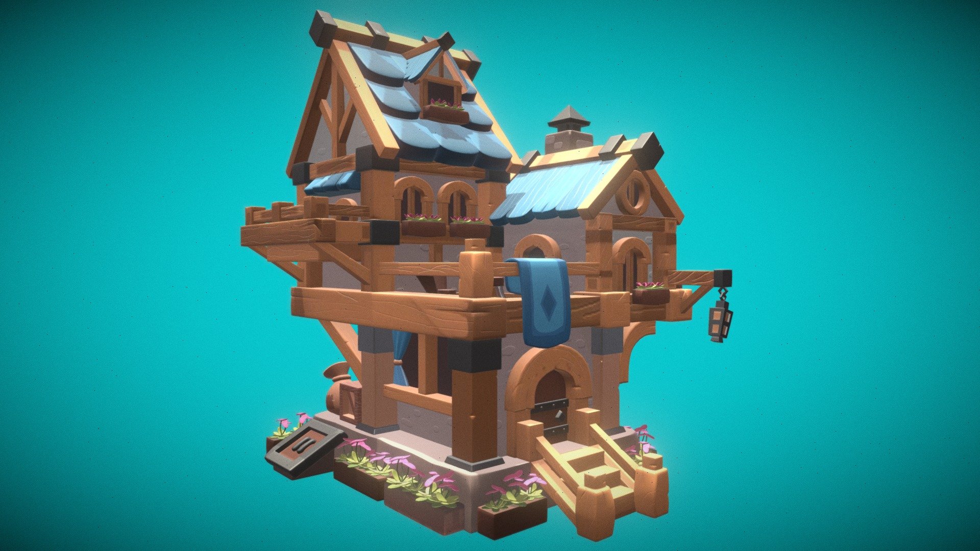 Three Storey Shack - 3D model by YMingz (@yming09) [a02aa64] - Sketchfab