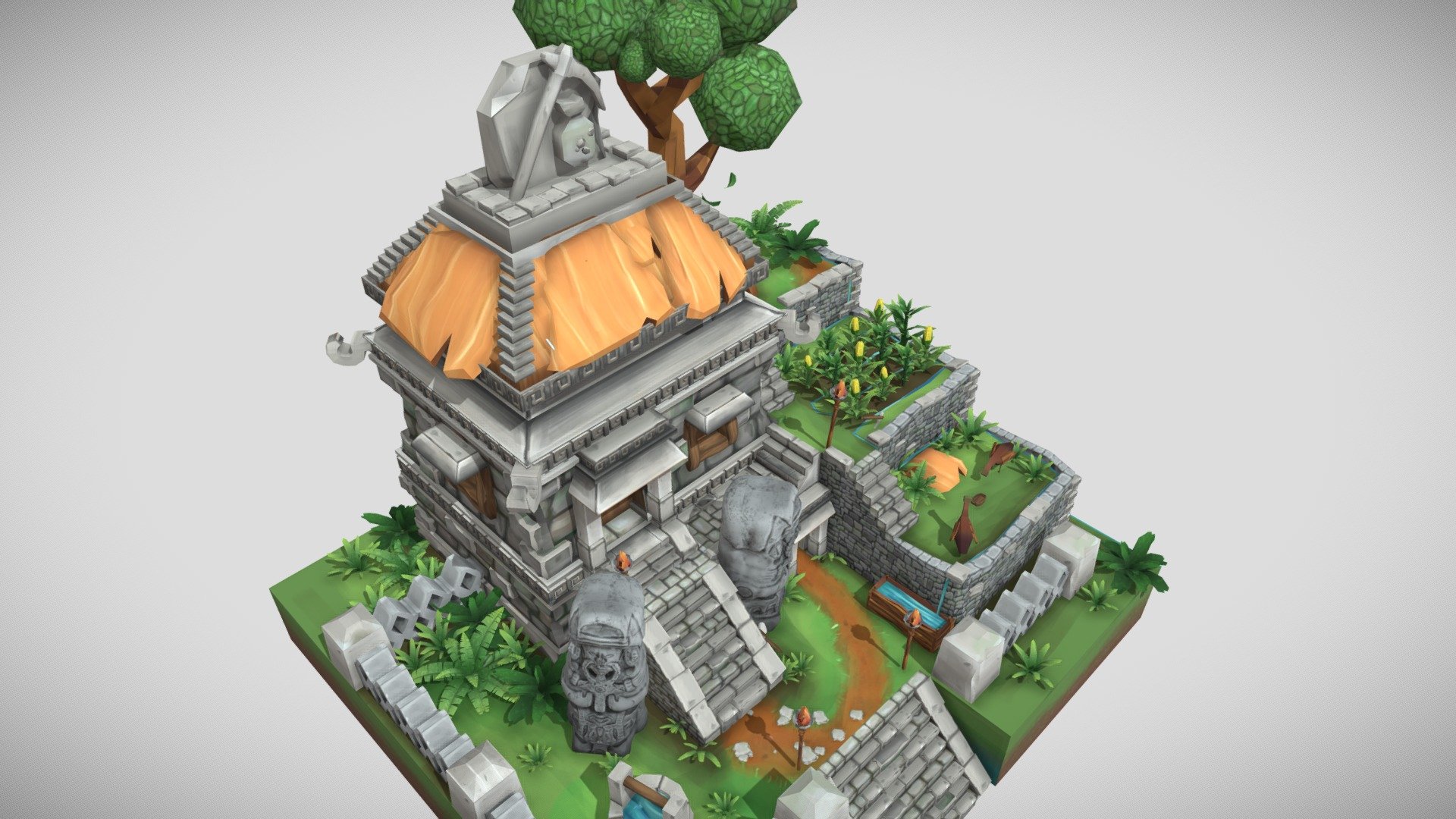 Mayan Farm House - 3D model by FilipHajek [a02eaef] - Sketchfab