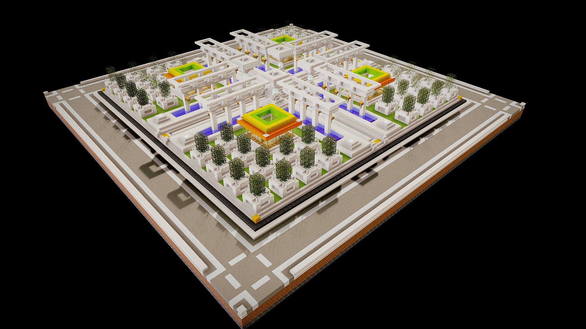 Minecraft Augustgrad Urban Planning Scheme 0001 - 3D model by Esfinges ...