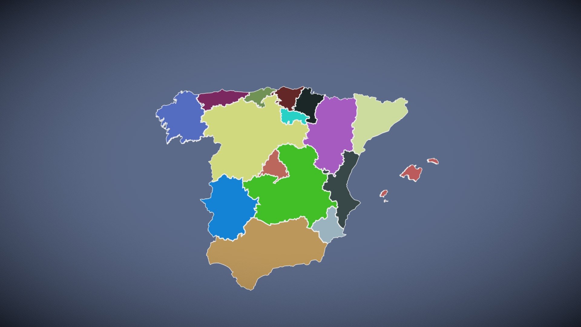 SPAIN POLITICAL MAP LAYOUT - Buy Royalty Free 3D model by TankStorm ...