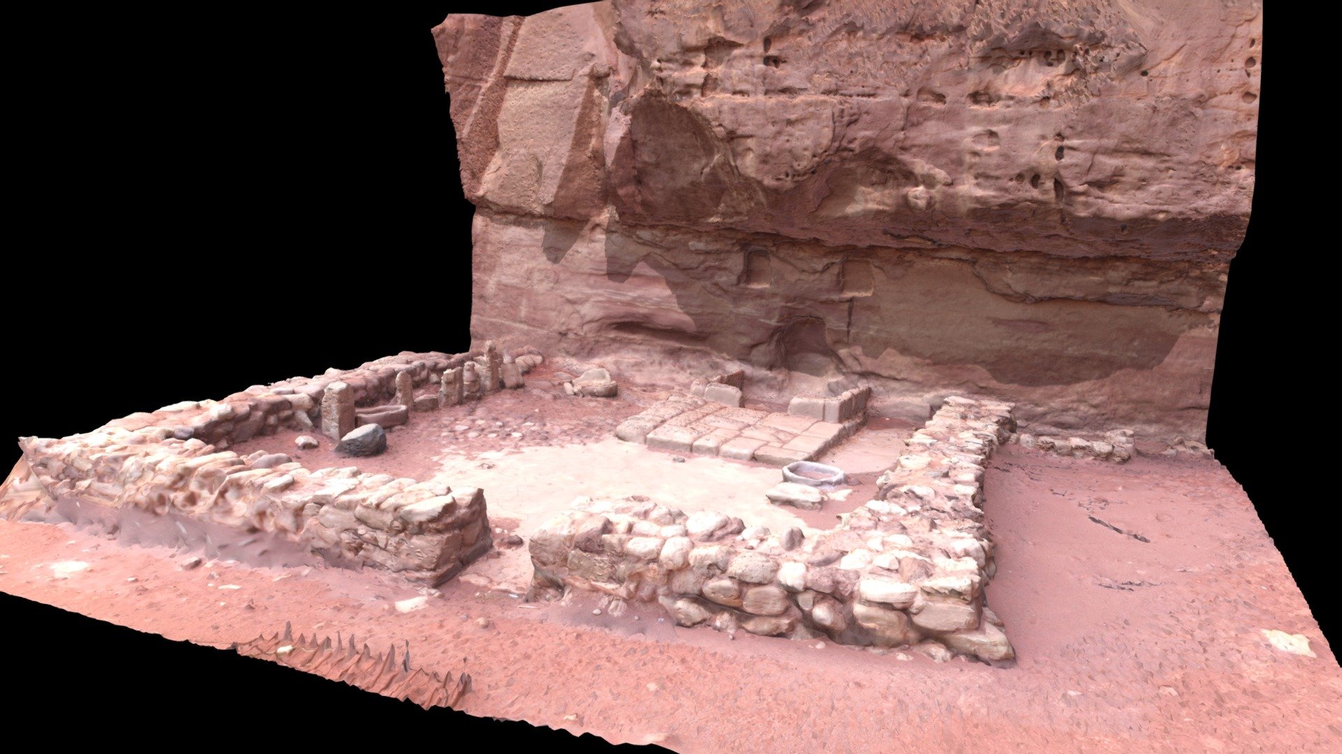 Hathor Egyptian Temple, Timna Park, Israel. - 3D model by QICCAS ...