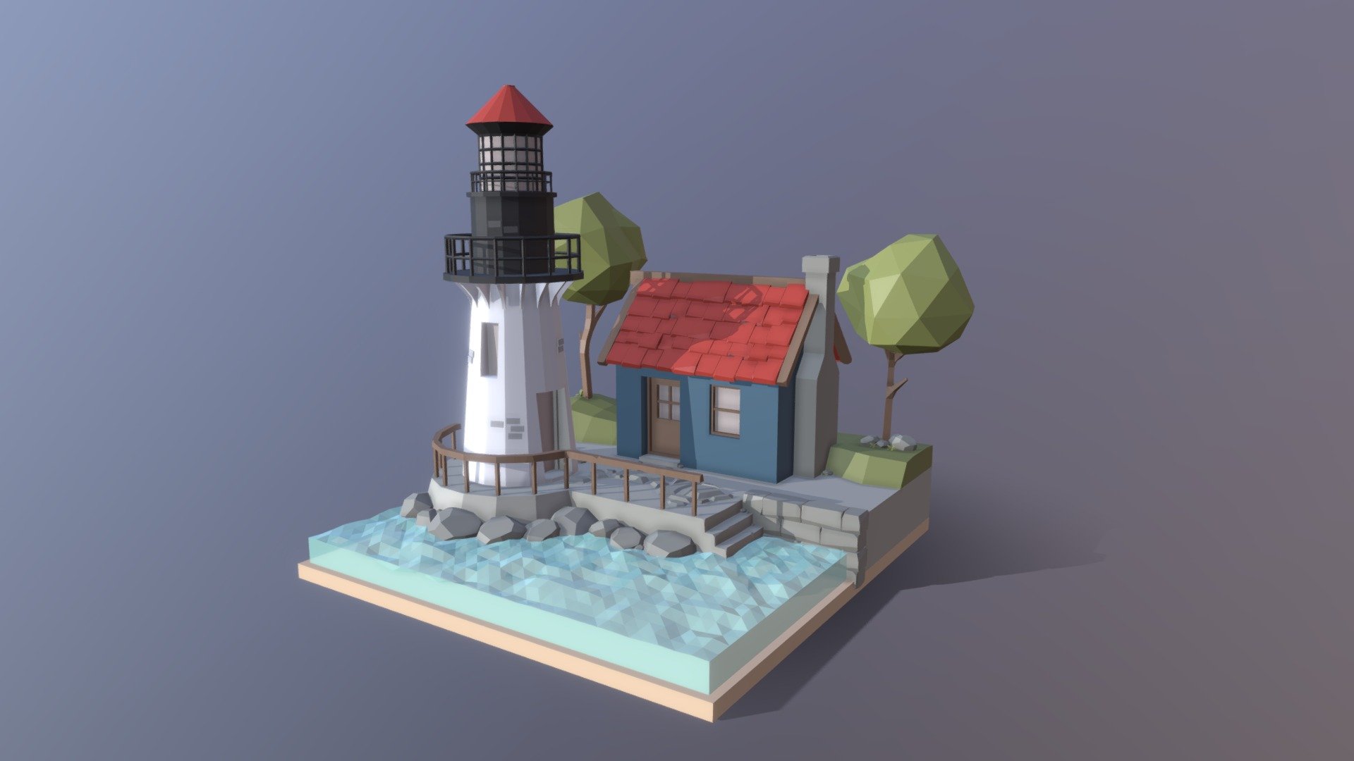 Lighthouse - 3D model by Destia [a0397d4] - Sketchfab