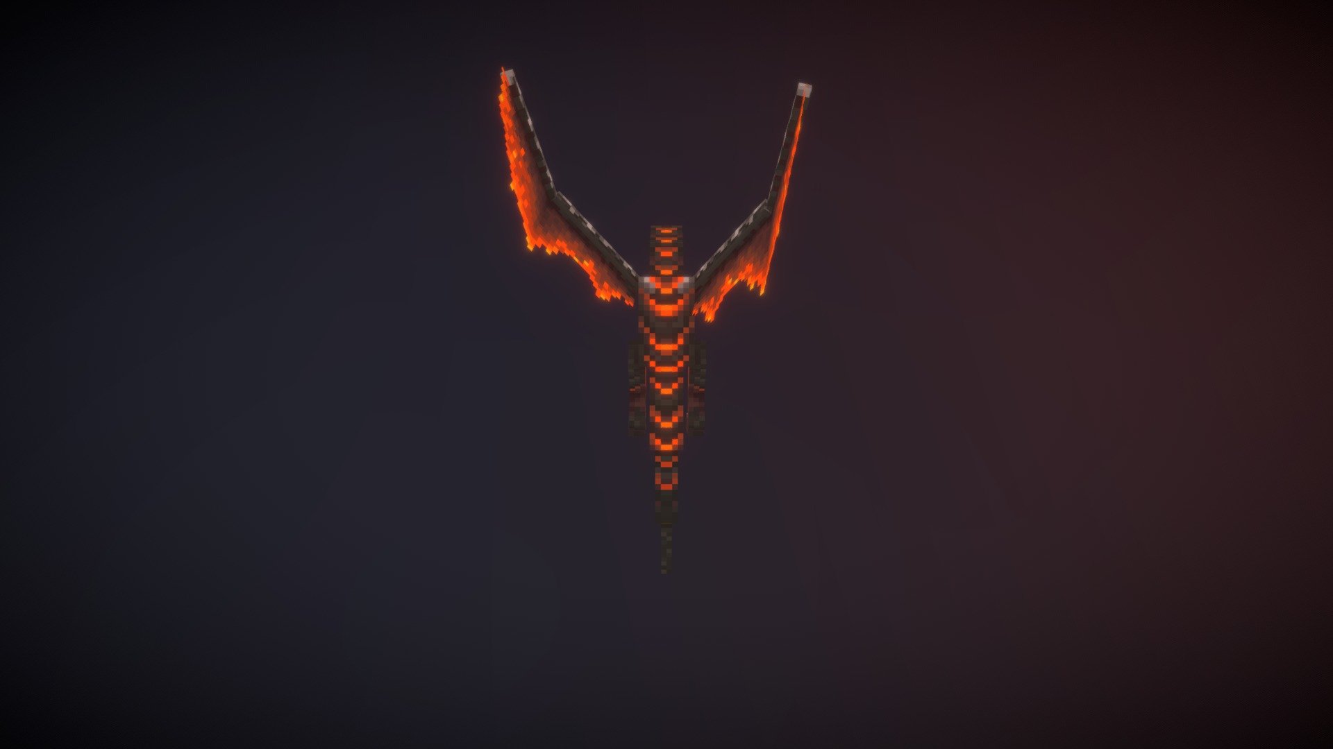 [Minecraft] Fire Wyvern - 3D model by RhinoW [a03ba98] - Sketchfab
