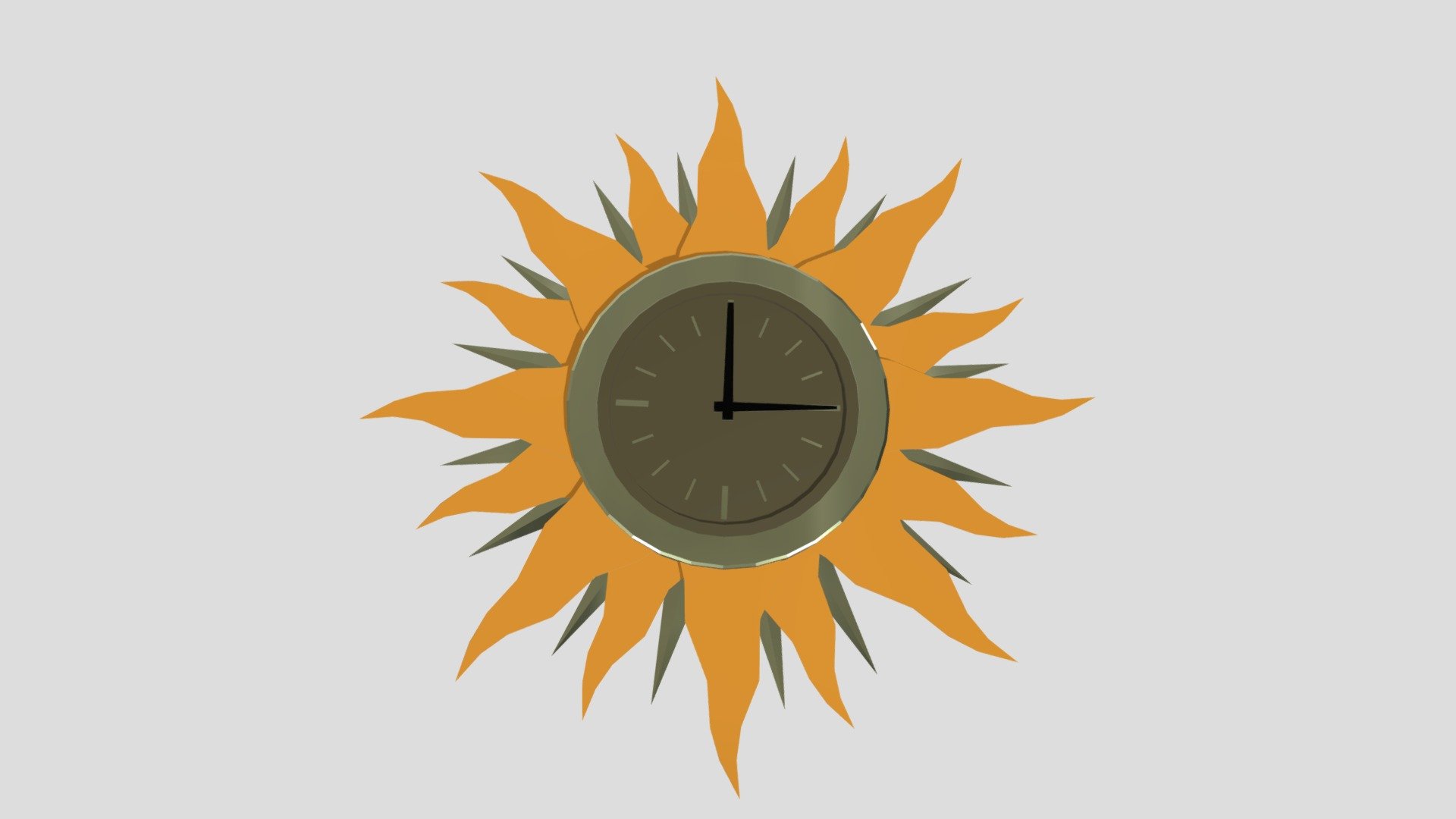 Art Deco Sun Clock - 3D model by Shadow.Camos [a03d9e3] - Sketchfab