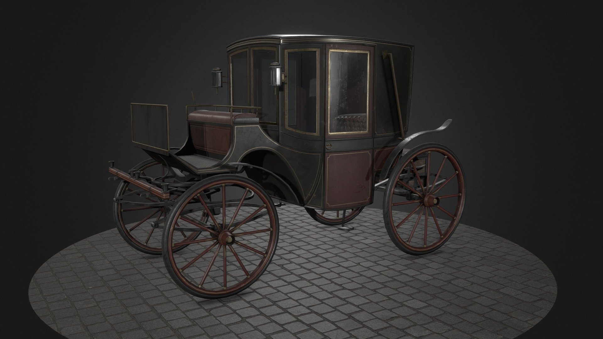 Brougham Carriage - 3D model by fix142 [a03eb36] - Sketchfab