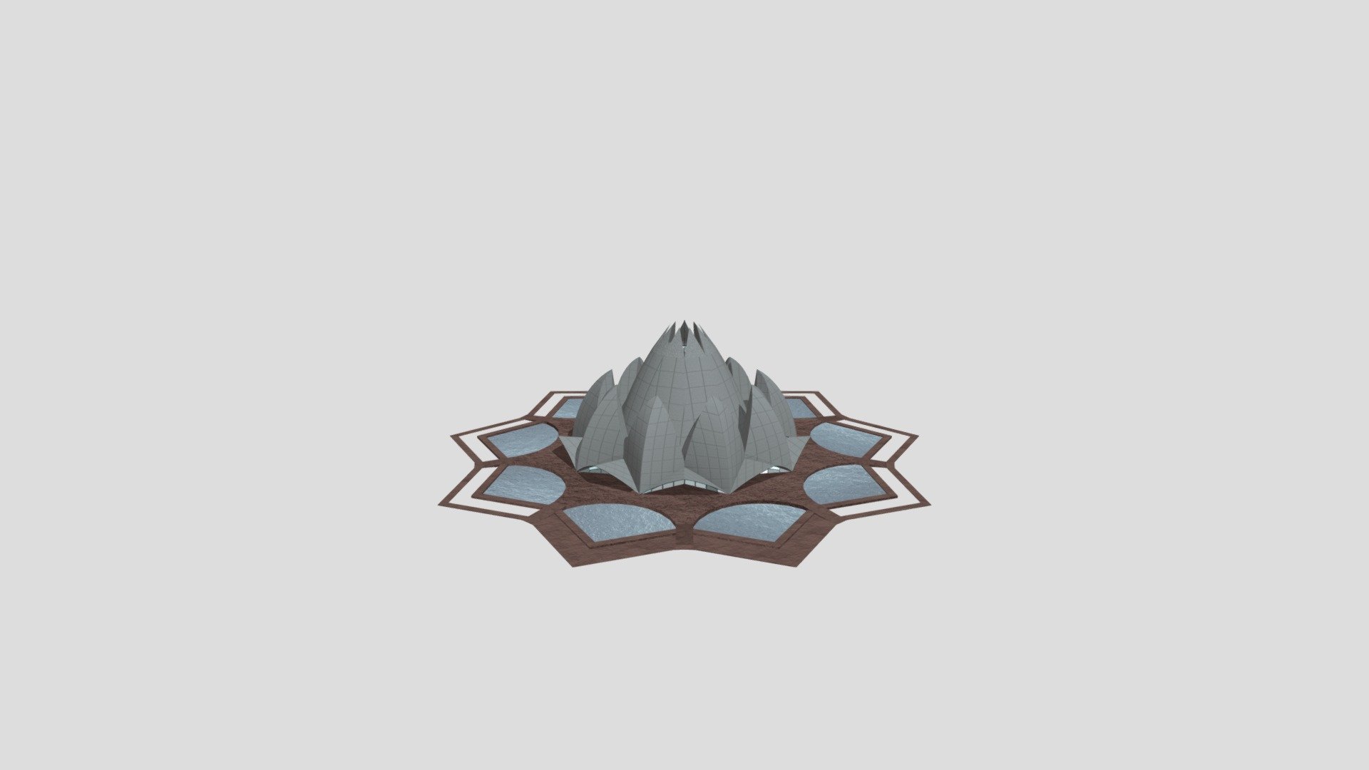 Lotus Temple | India - 3D model by ryan (@ra_yen) [a03fced] - Sketchfab