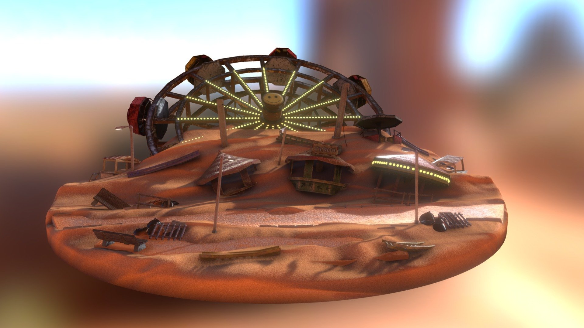 Post-Apocalyptic Carnival Scene - 3D model by Samuel Willmott (@samuel ...