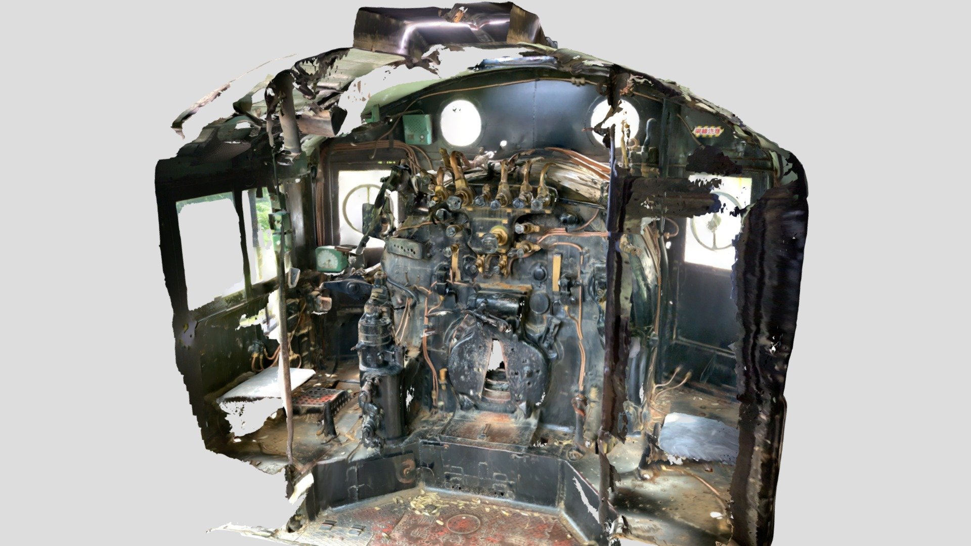 Driver's Cabin of Steam Locomotive (SL) - Download Free 3D model by ...