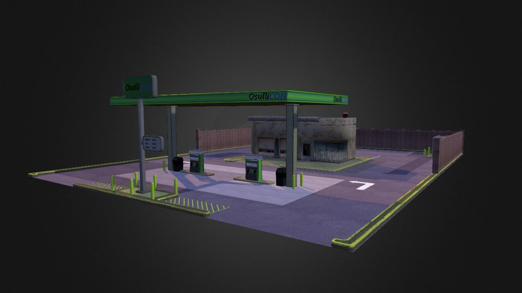 Gas Station - 3D model by JamieFish [a04415b] - Sketchfab