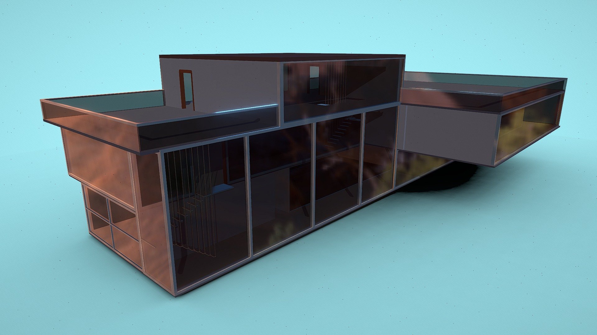 Country House with interior - 3D model by Sevda Sabirova ...