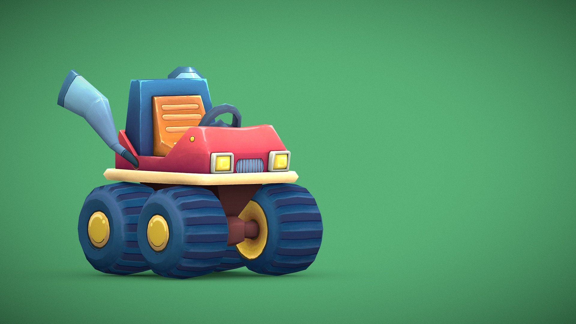 Stylized Monster Truck | HandPaint - Download Free 3D model by Viktor ...