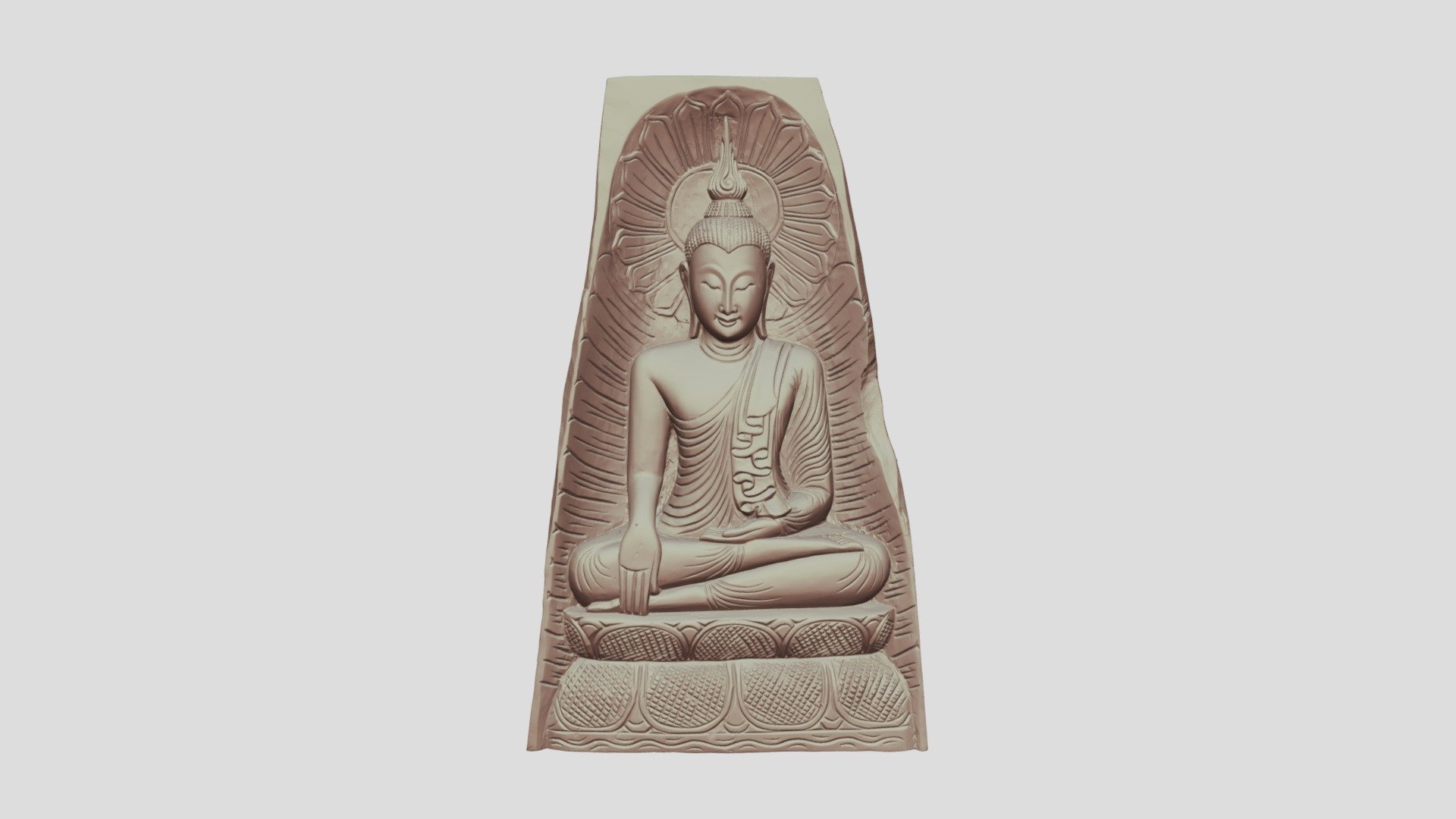 Buddha wood statue - 3D model by Blueprint 3D Budapest (@blueprint ...