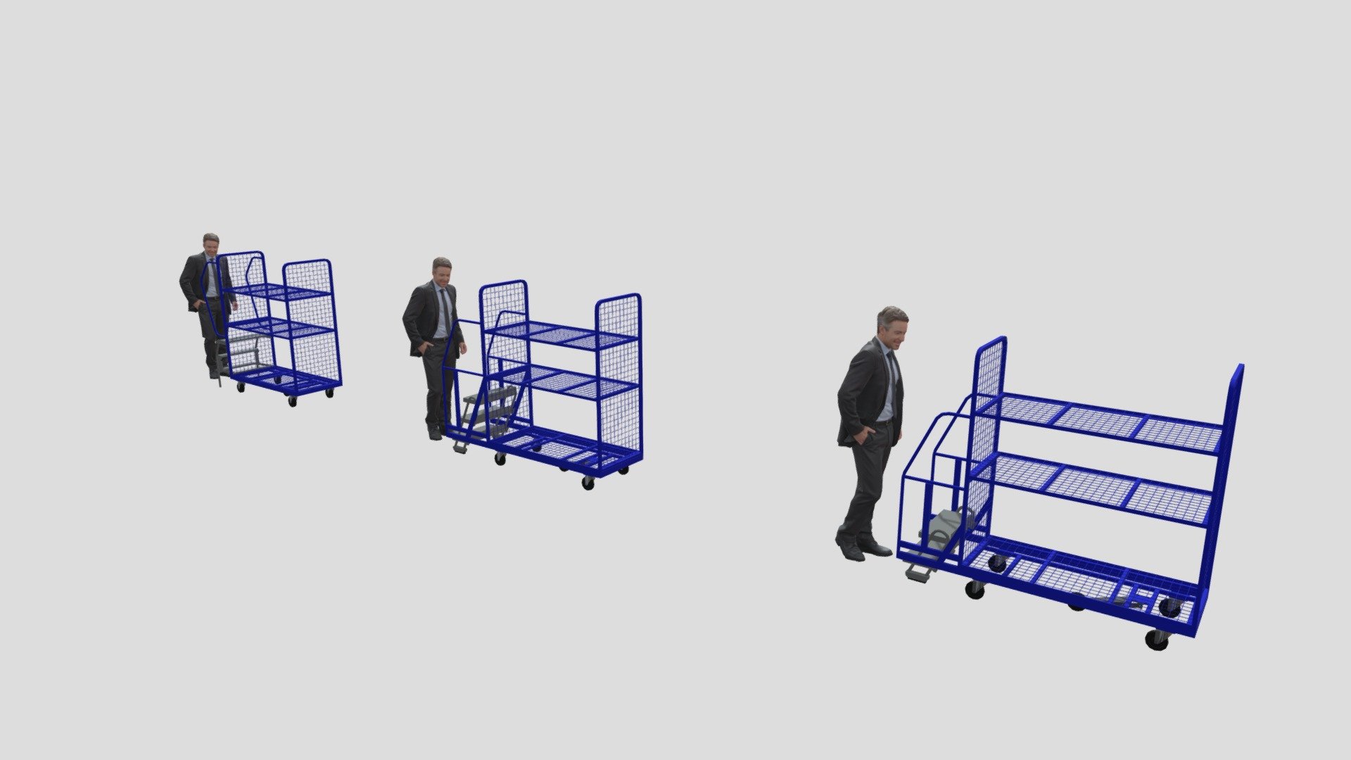 AW-ALI10151 Bulk Pick DGA STEP Mesh Trolleys - 3D model by 3D-VIEW ...