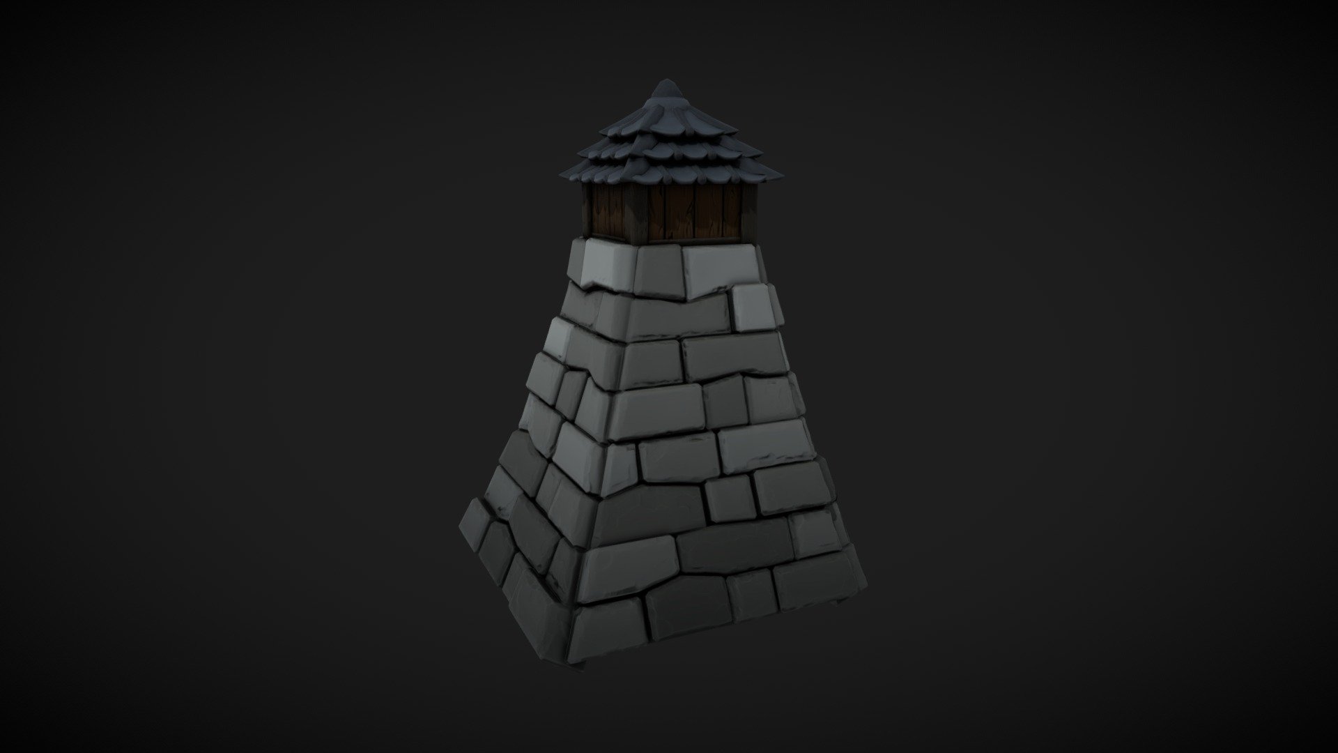 Japanese Stone Rampart - 3D model by M. Fauconnier (@ElFaucon) [a058bc8 ...
