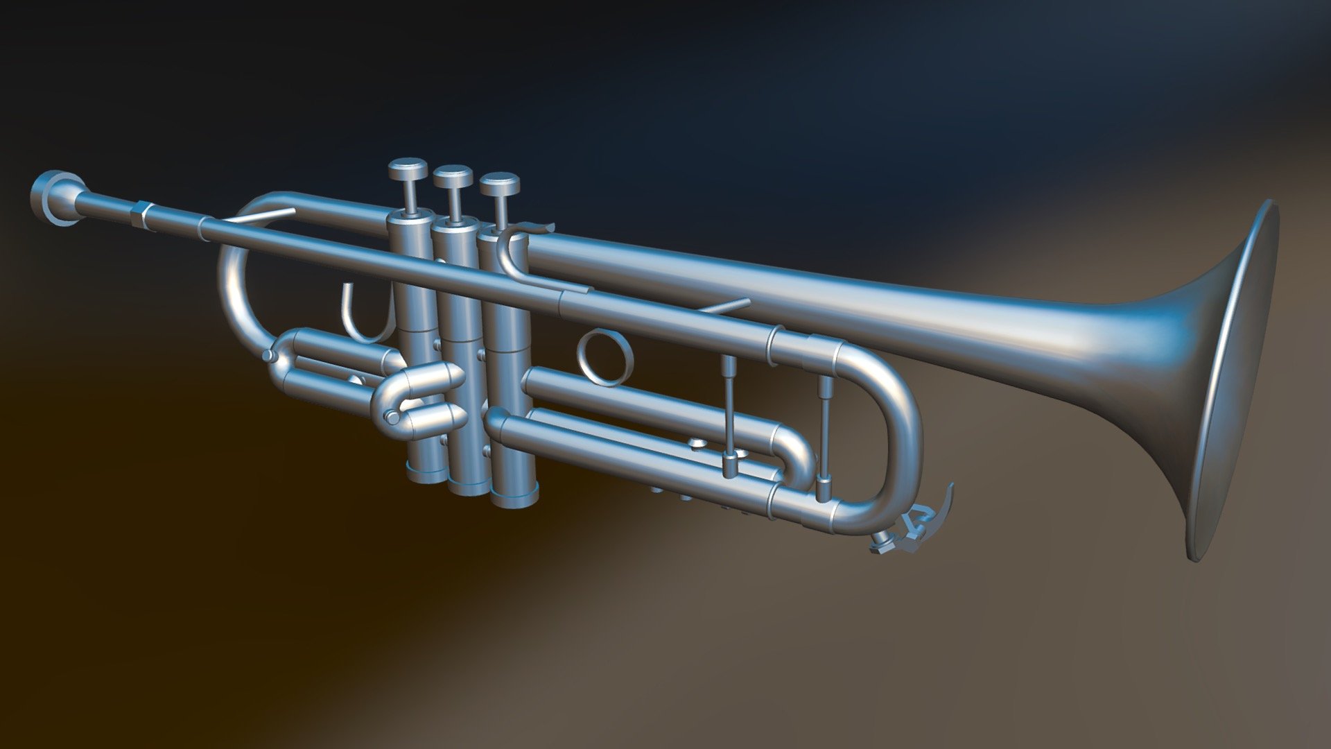 Trumpet Bb (metallic) - 3D model by tbob [a05b049] - Sketchfab